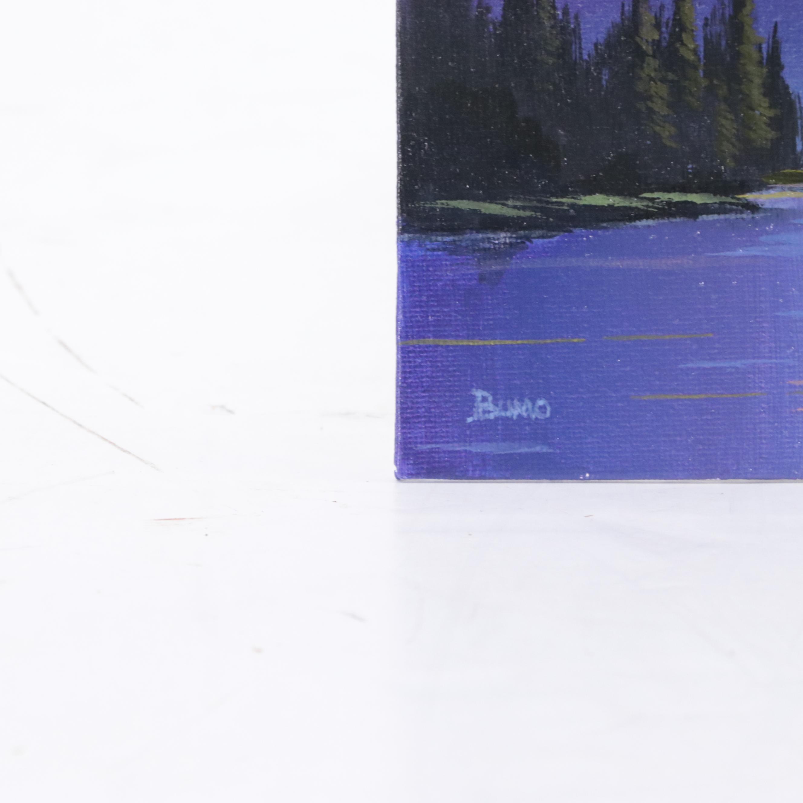 Douglas “Bumo” Johnpeer Nocturne Landscape Oil Painting, 2024 ...