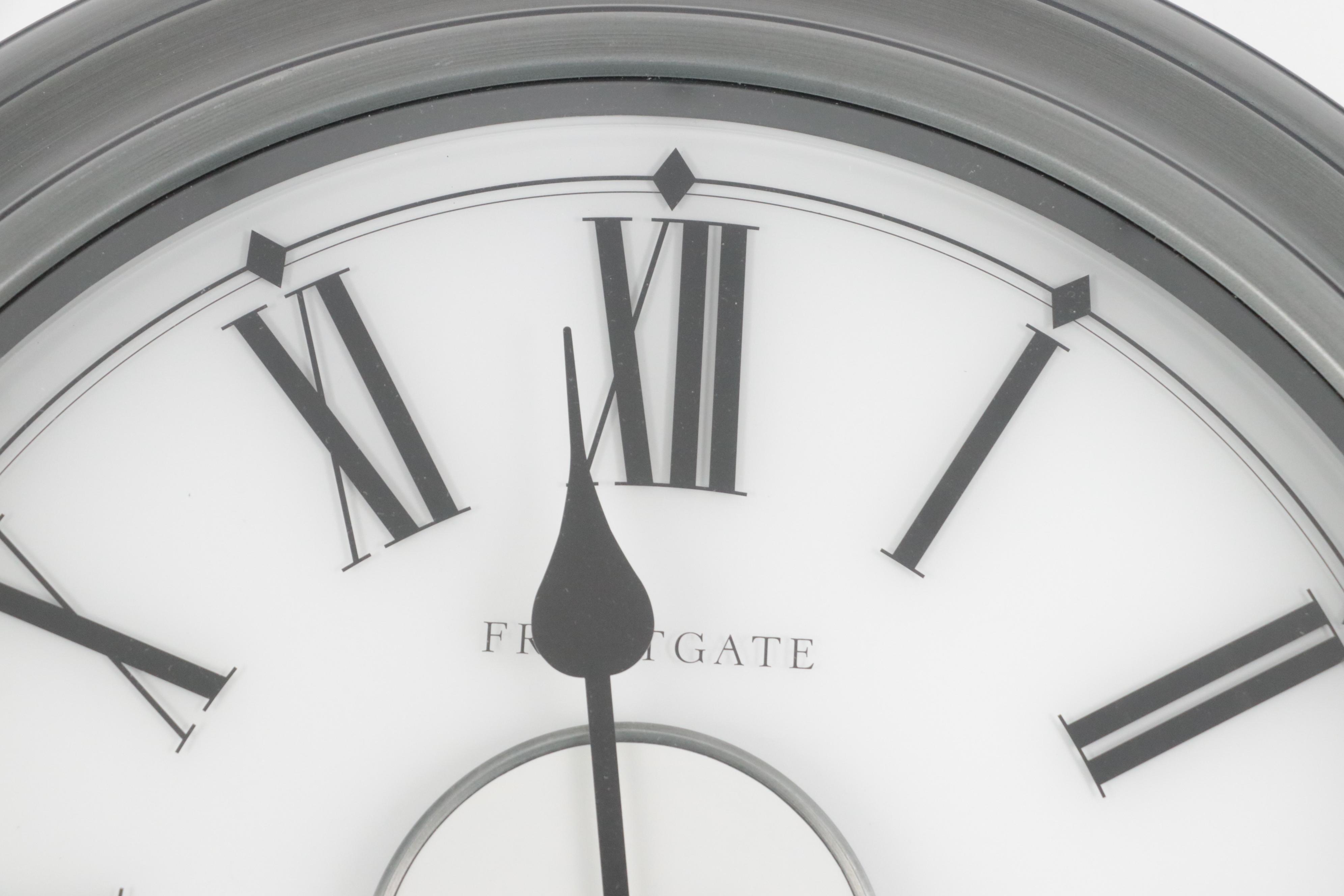 Frontgate Illuminated Outdoor Wall Clock with Thermostat and Humidity ...