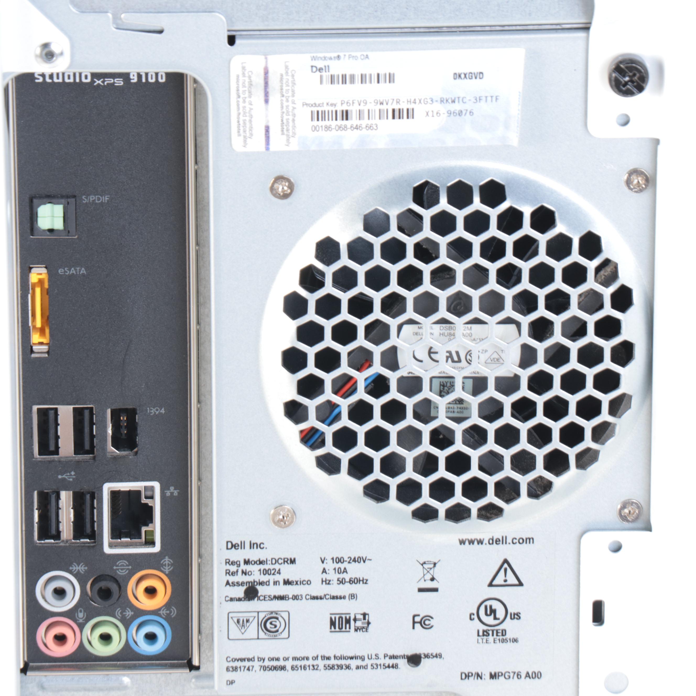 Dell Studio XPS 9100 Computer with Keyboard and Other Accessories ...