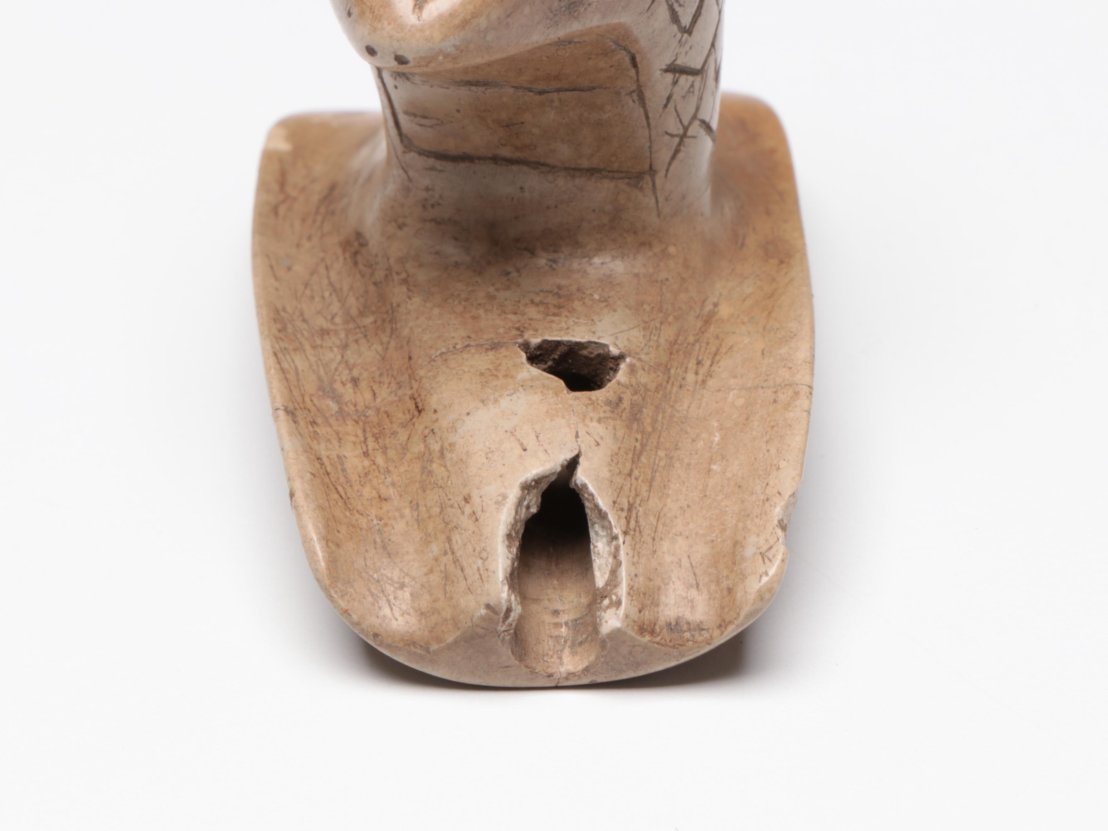 Late Woodland Period Hopewell Snake Effigy Platform Pipe, 1500 BP ...