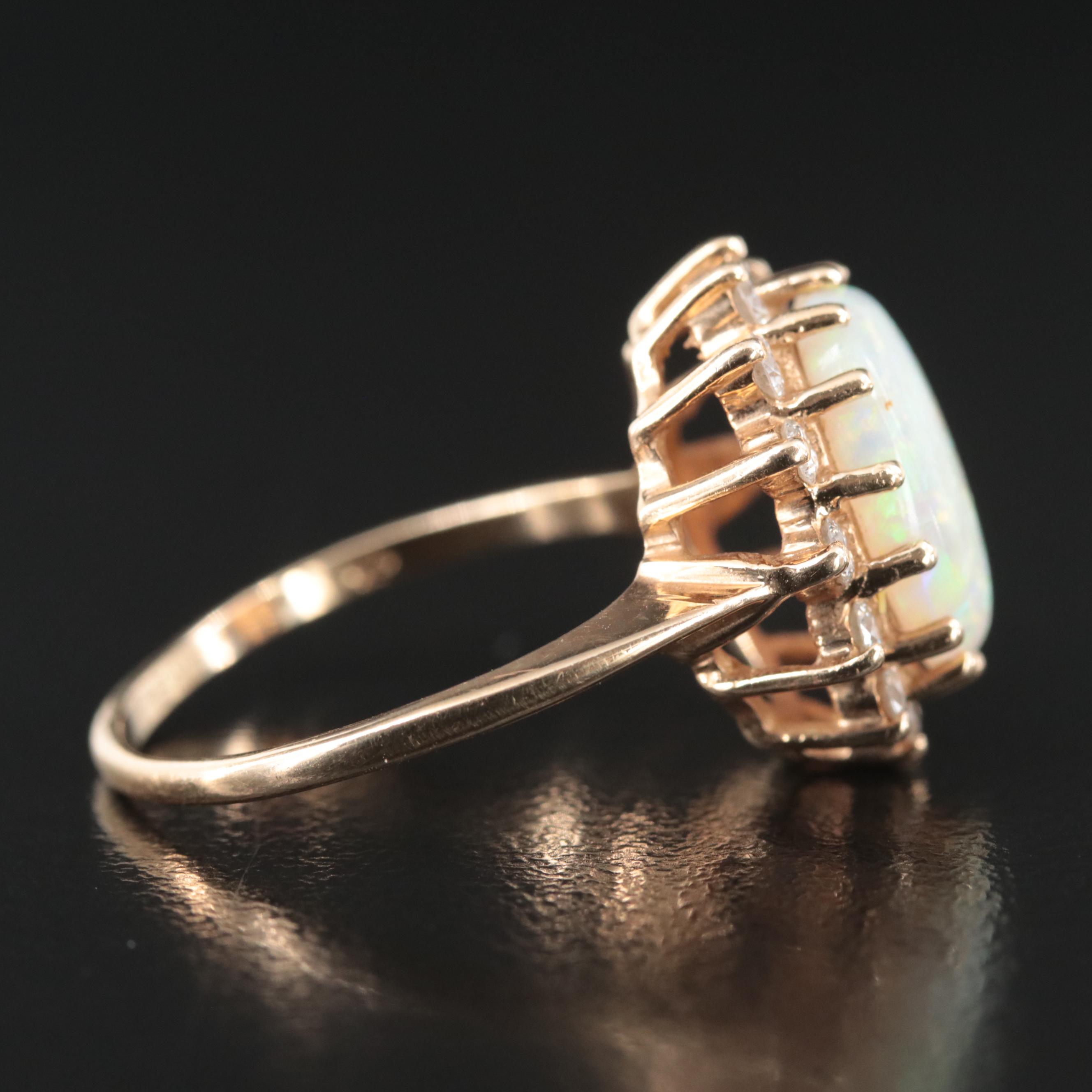 14K Opal and Diamond Ring | EBTH