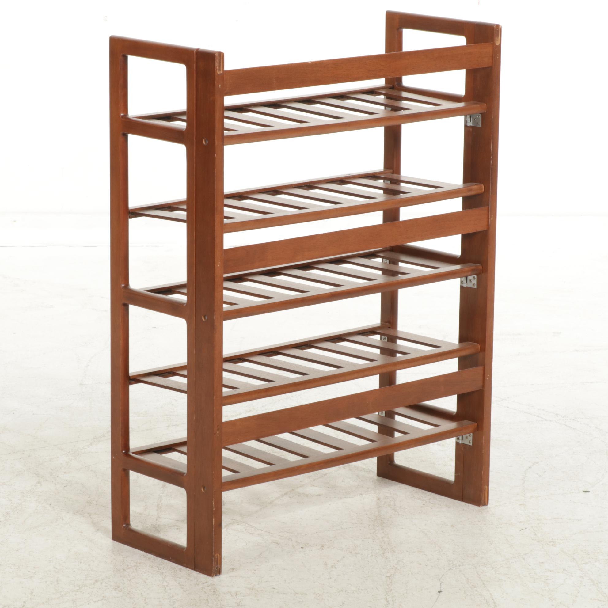 Folding Wood Storage Shelf | EBTH