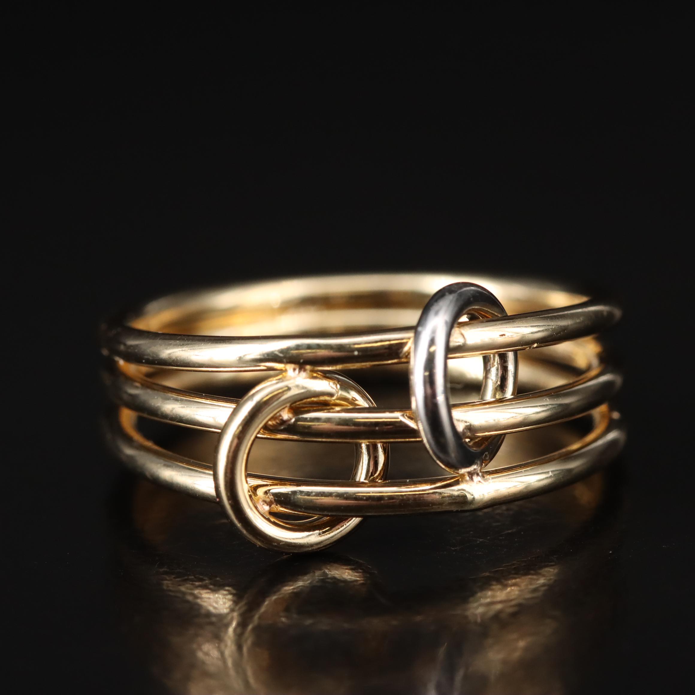 14K Two-Tone Interlocking Band | EBTH