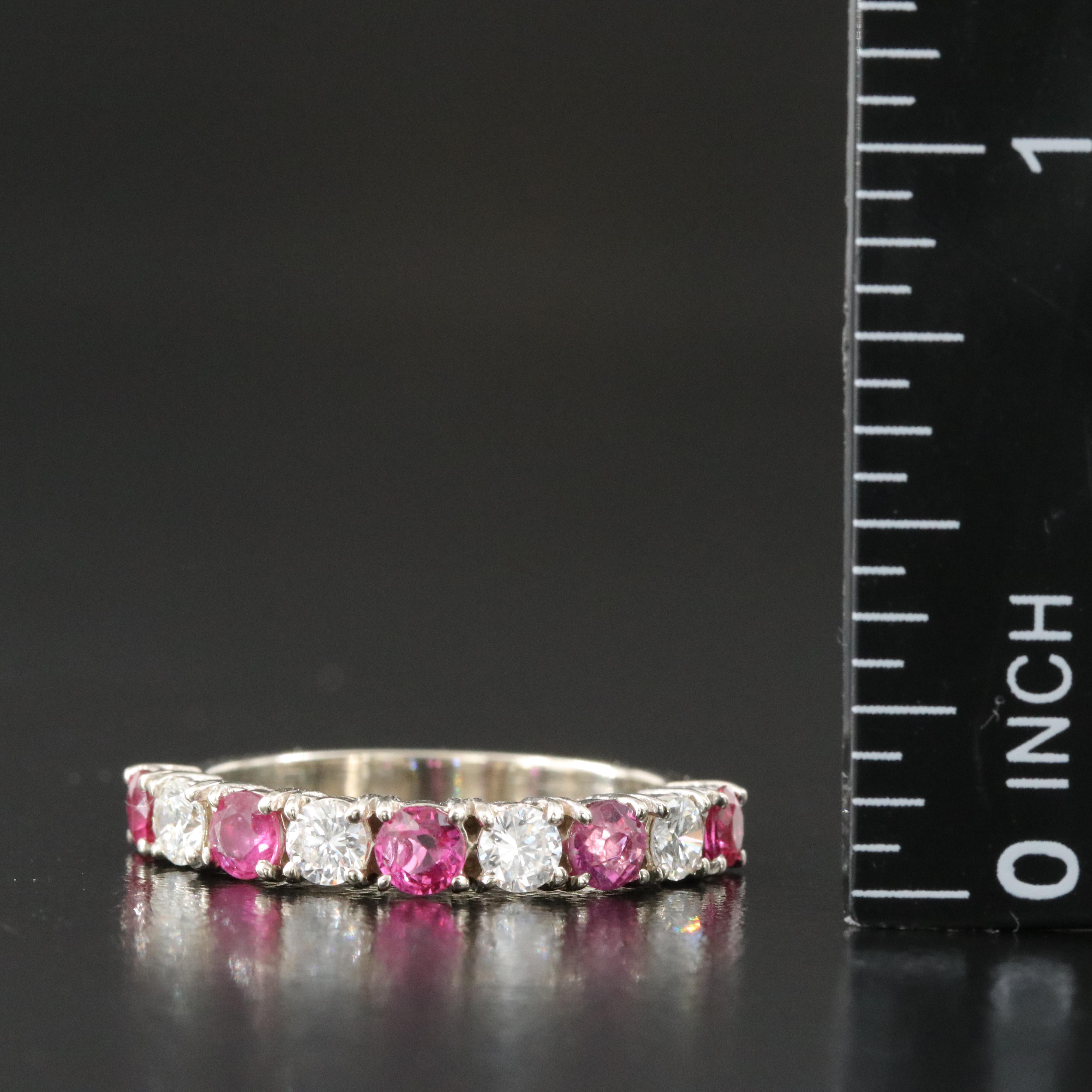 14K Ruby and Diamond Alternating Ring | Everything But The House