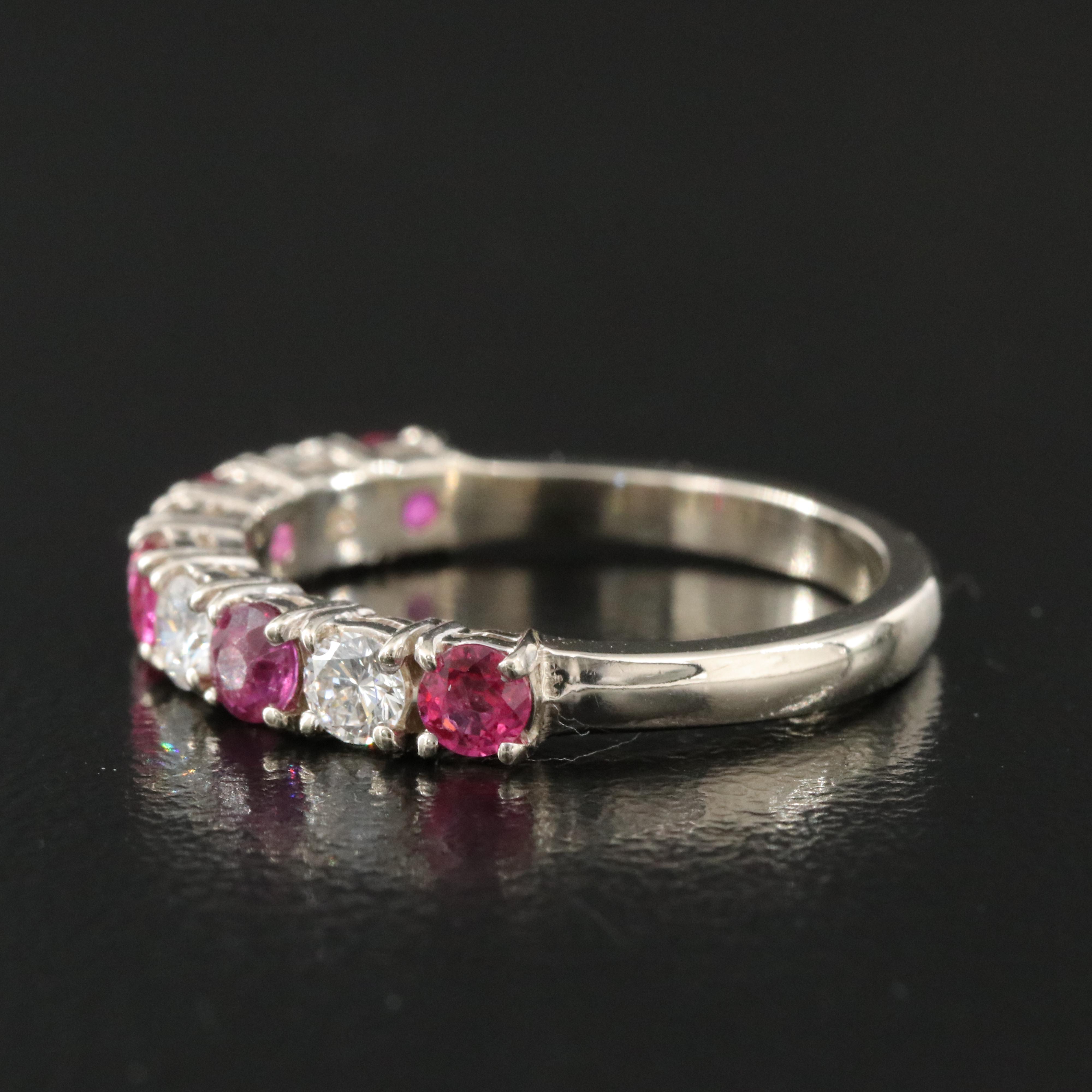 14K Ruby and Diamond Alternating Ring | Everything But The House