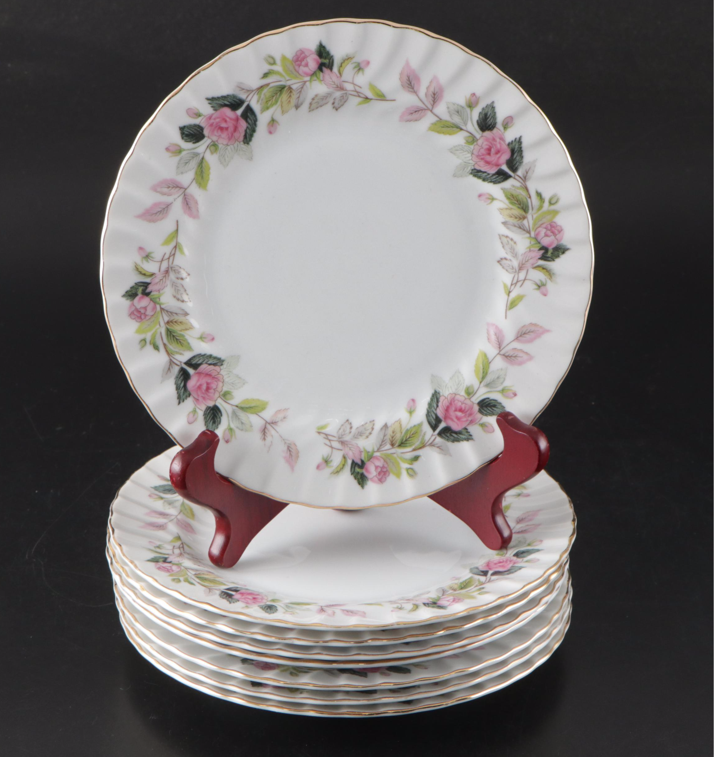 Creative "Regency Rose" Porcelain Coffee Set and Dinnerware, Mid to ...