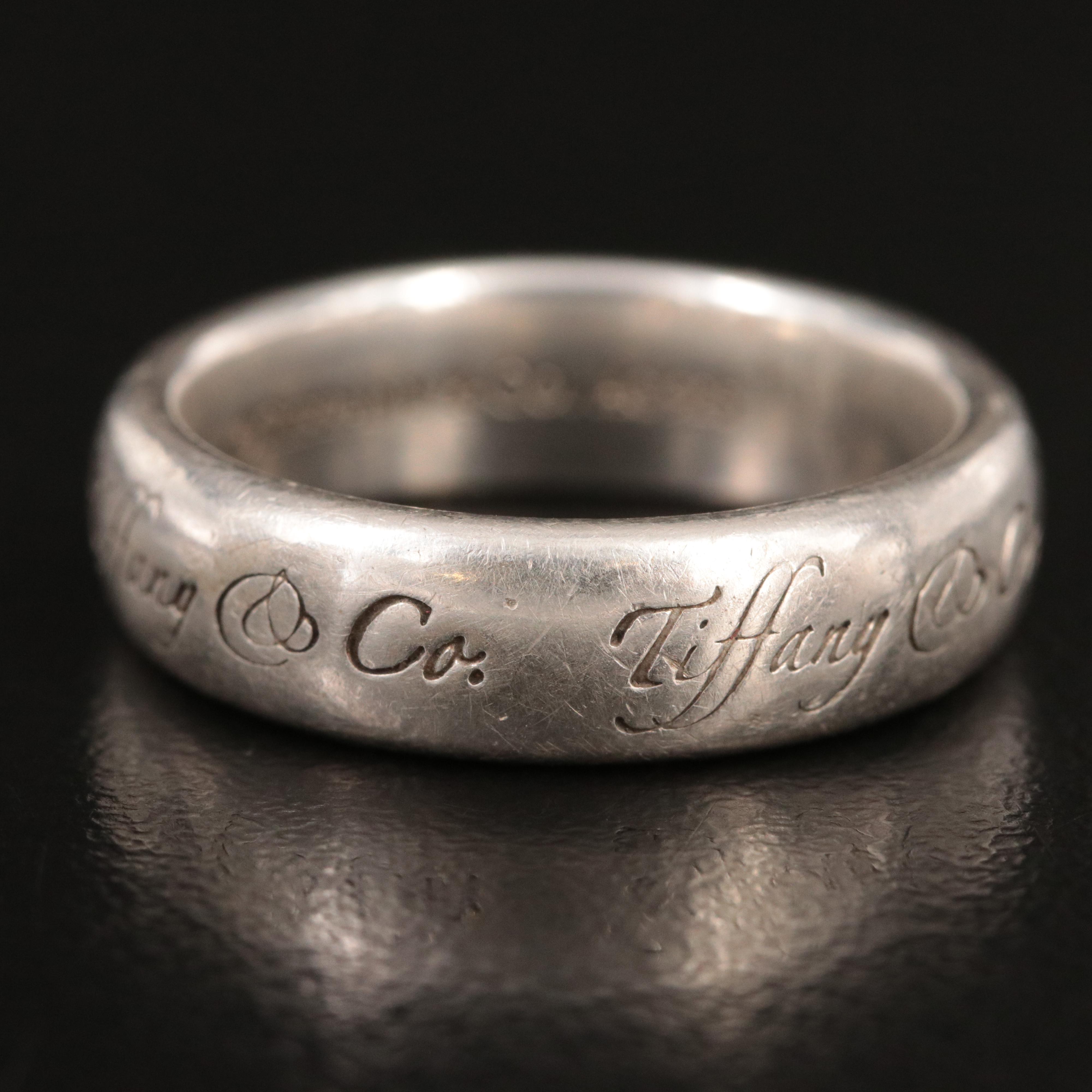 Tiffany & Co. Notes Sterling Script Band | Everything But The House