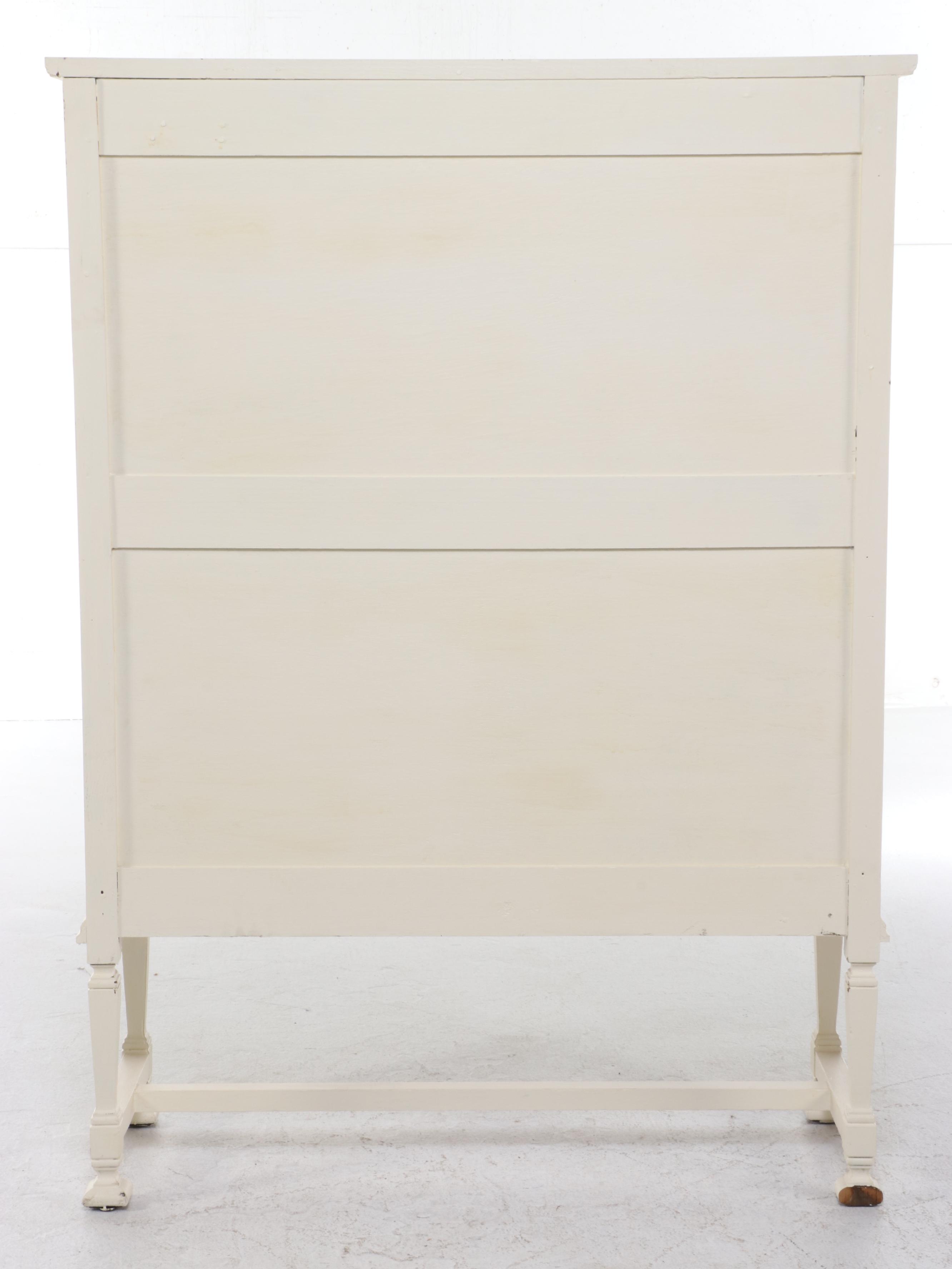 Neoclassical Style Cream-Painted Wood Display Cabinet | Everything But ...