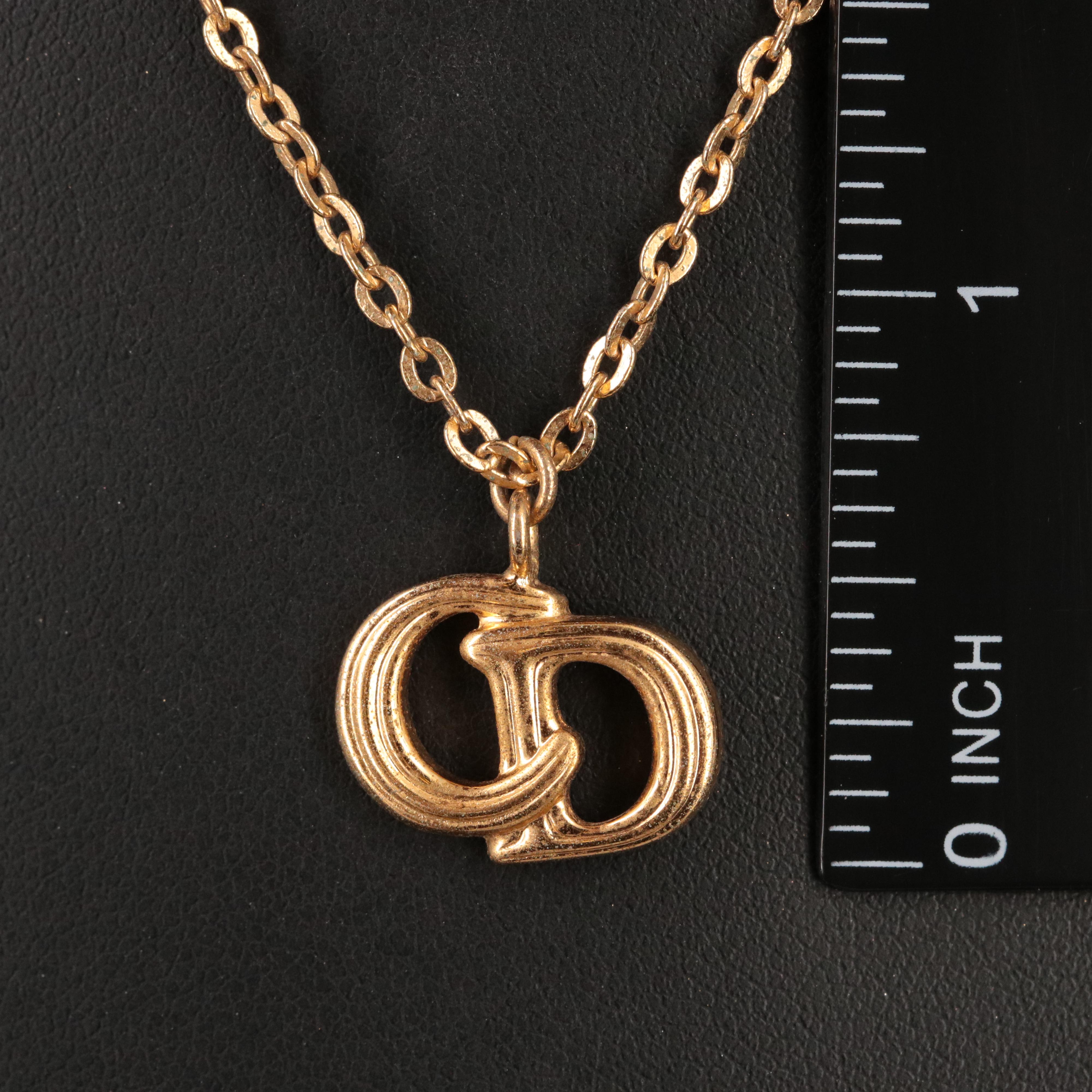 Christian Dior Logo Necklace | EBTH