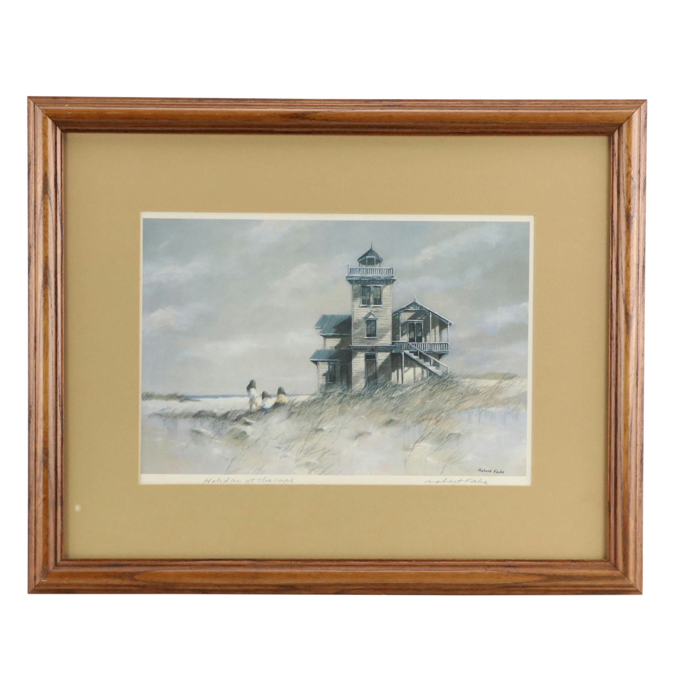 Robert Fabe Offset Lithograph "Holiday at the Cape" | Everything But ...