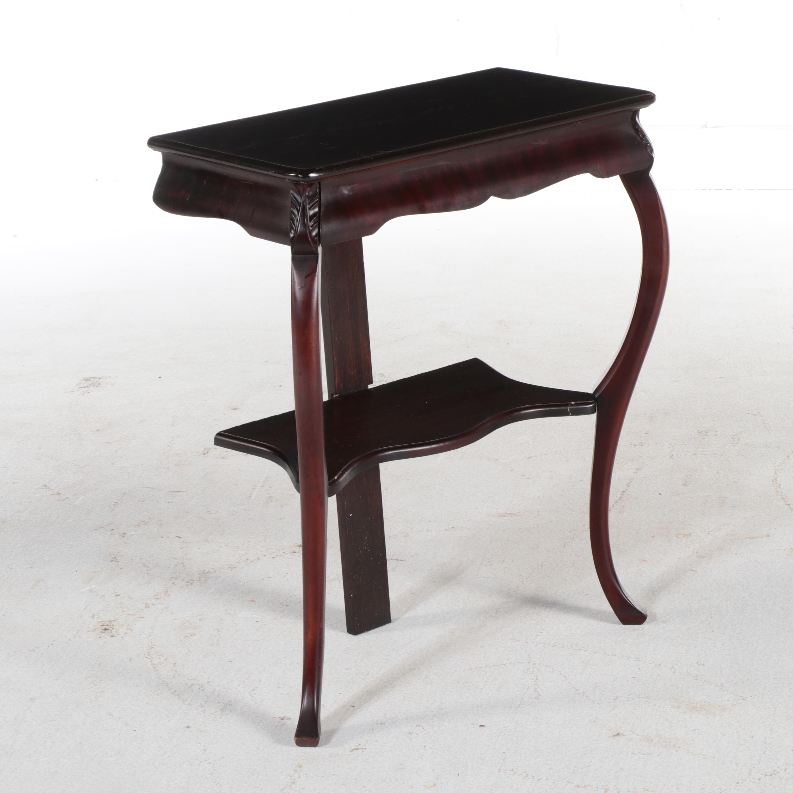 Pair of Queen Anne Mahogany Half Tables | Everything But The House