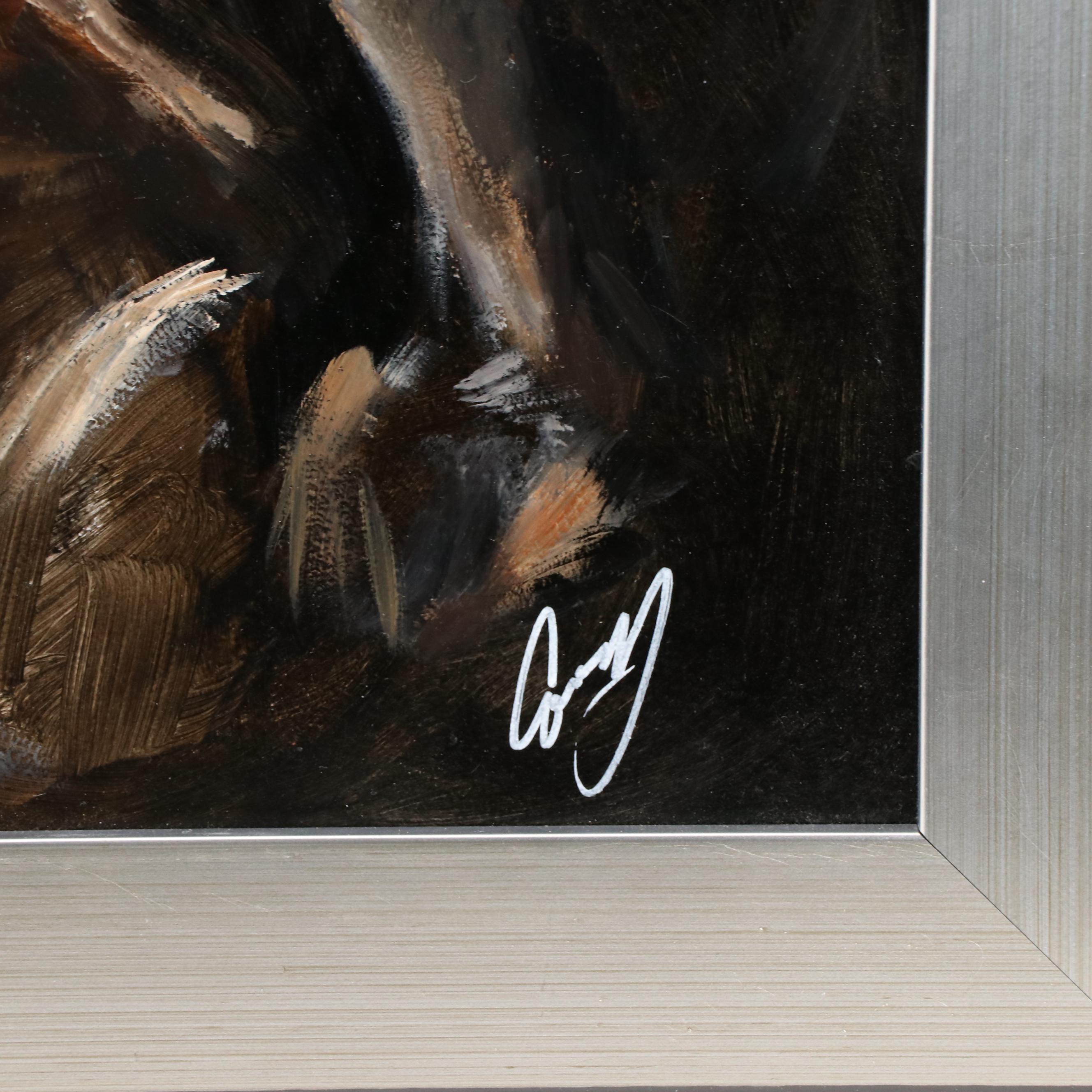 James Conroy Oil Painting After Caravaggio "Narcissus" | EBTH