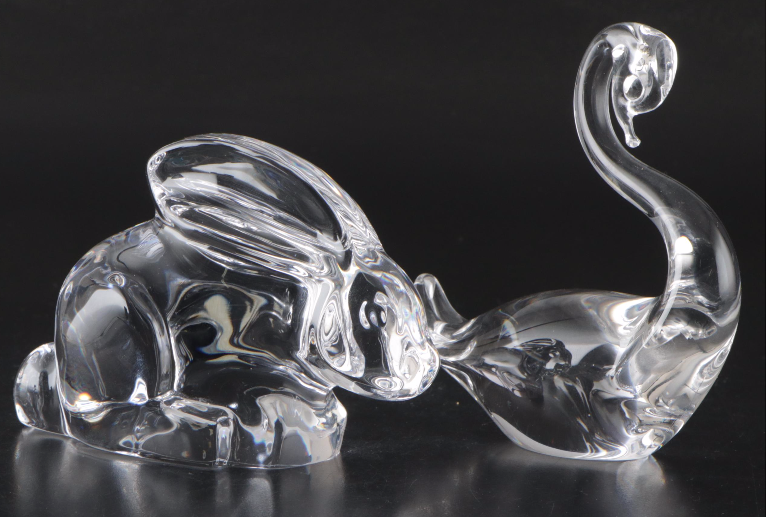 Crystal Animal Figurines with Fused Glass Dish and Candies | Everything ...