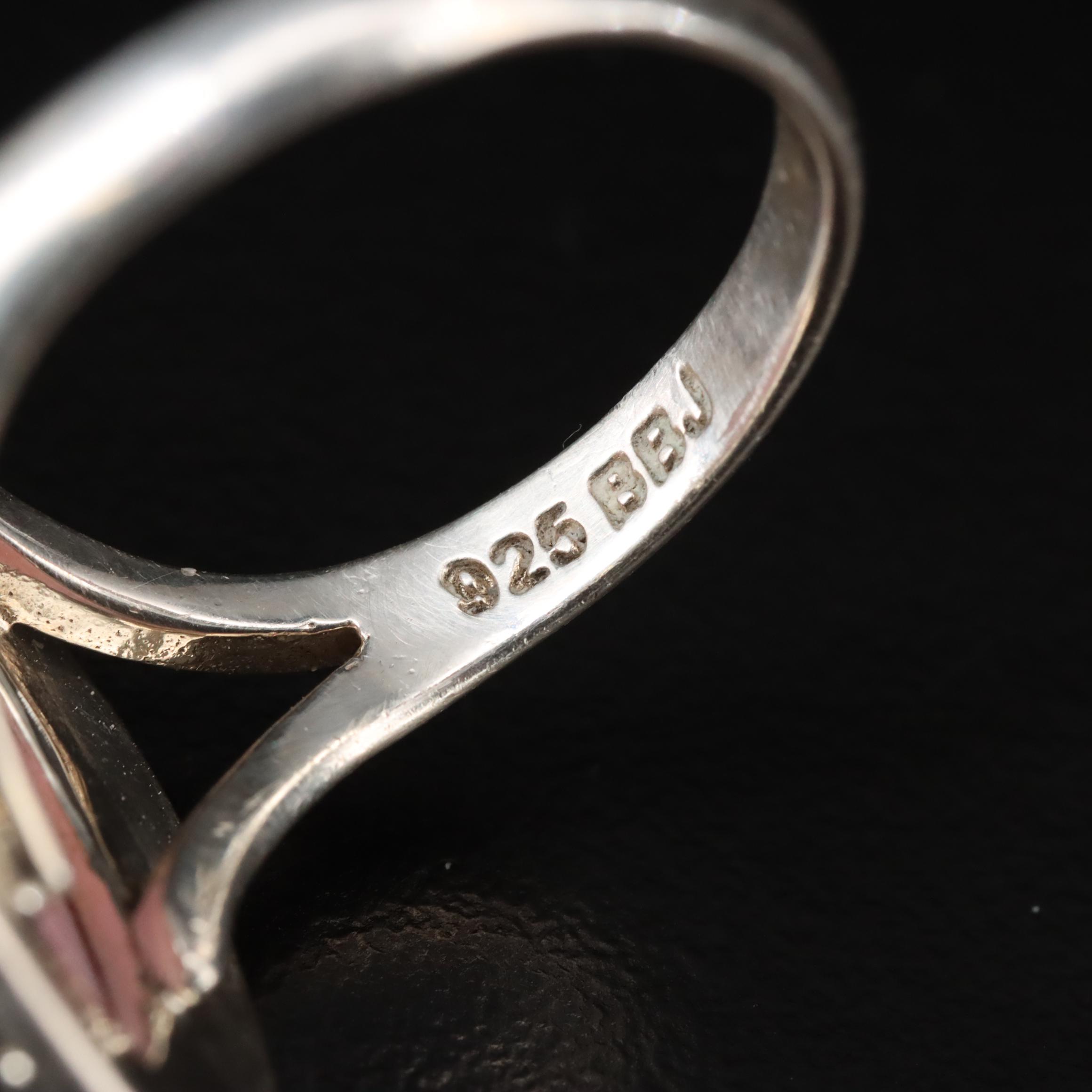 Sterling Rhodonite Solitaire Ring | Everything But The House