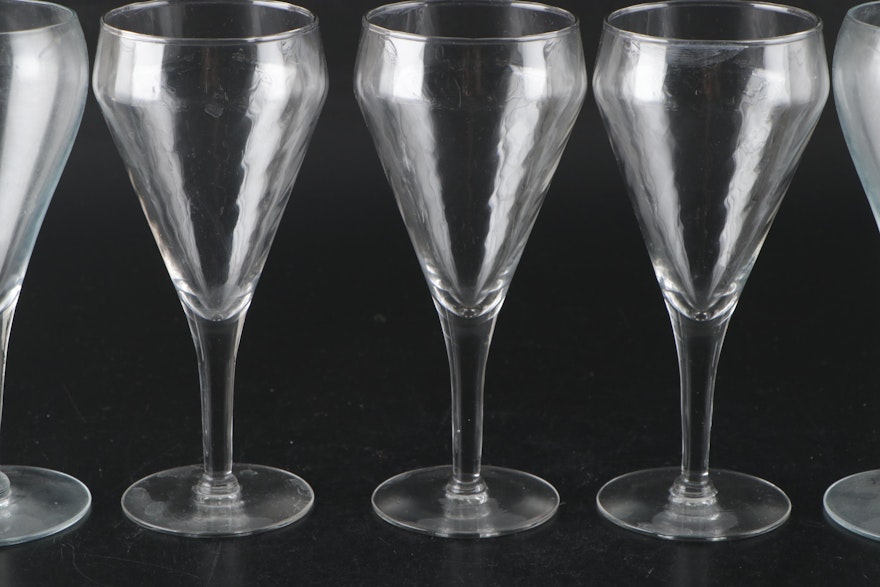 Embossed And Smooth Clear Glass Water Goblets And More Ebth