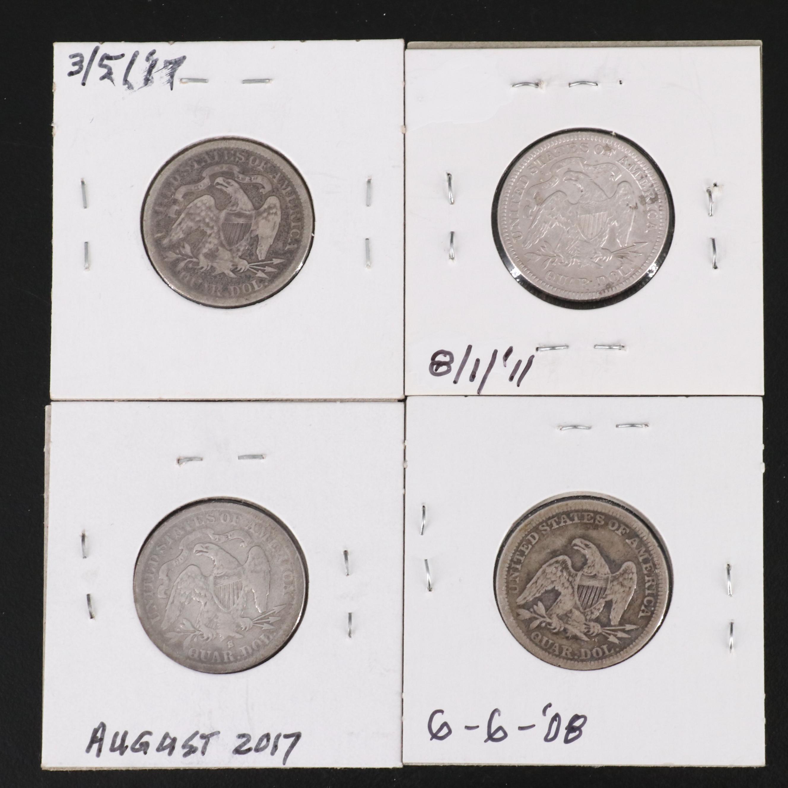 Collection of Ten Seated Liberty Quarters | Everything But The House