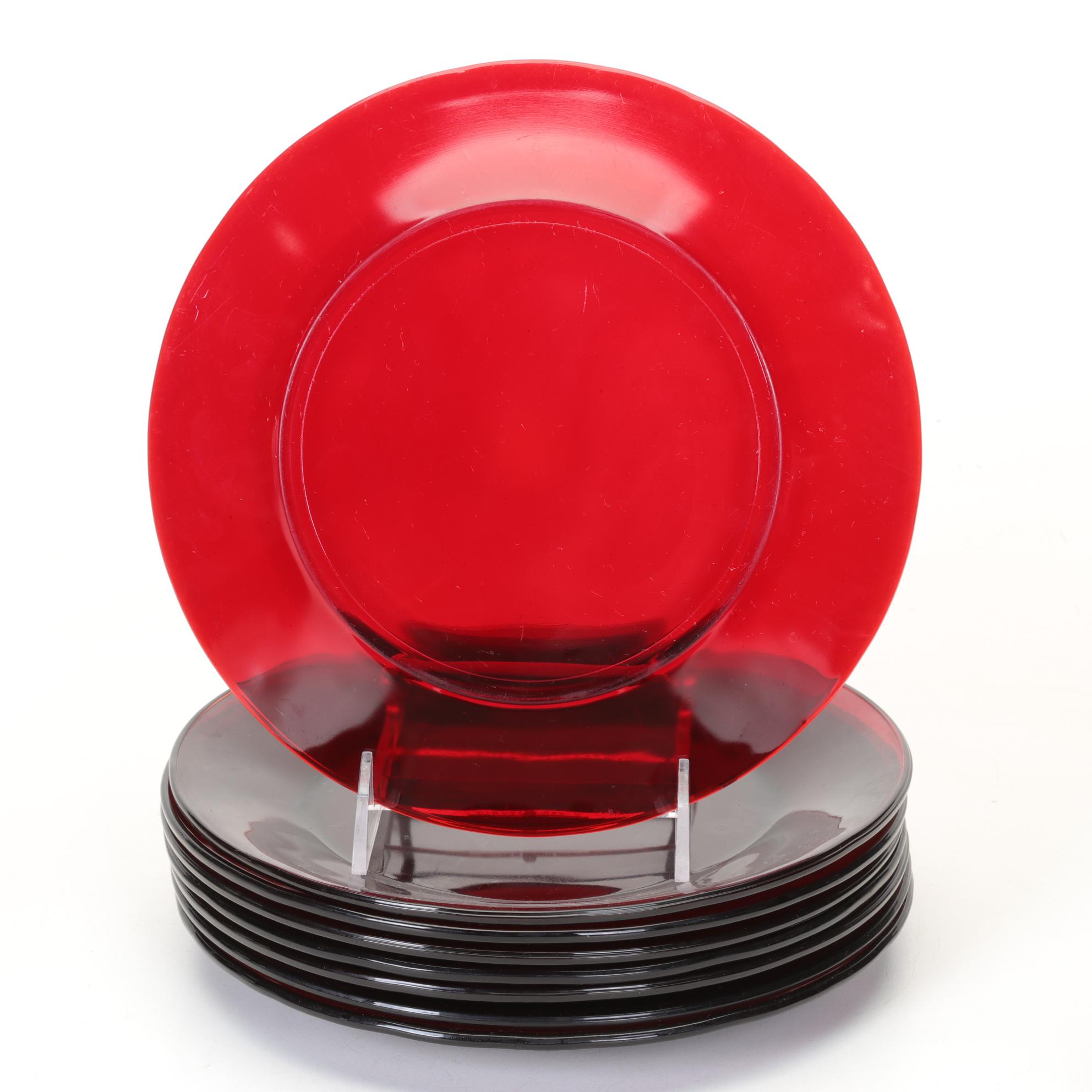 Anchor Hocking Baltic Royal Ruby Glass 40-Piece Dinnerware Set ...