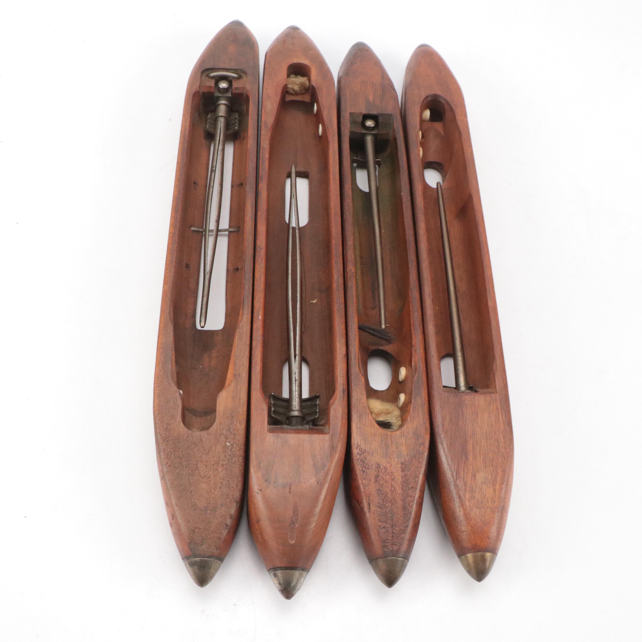 Weaving Loom Wood and Metal Boat Shuttles | Everything But The House