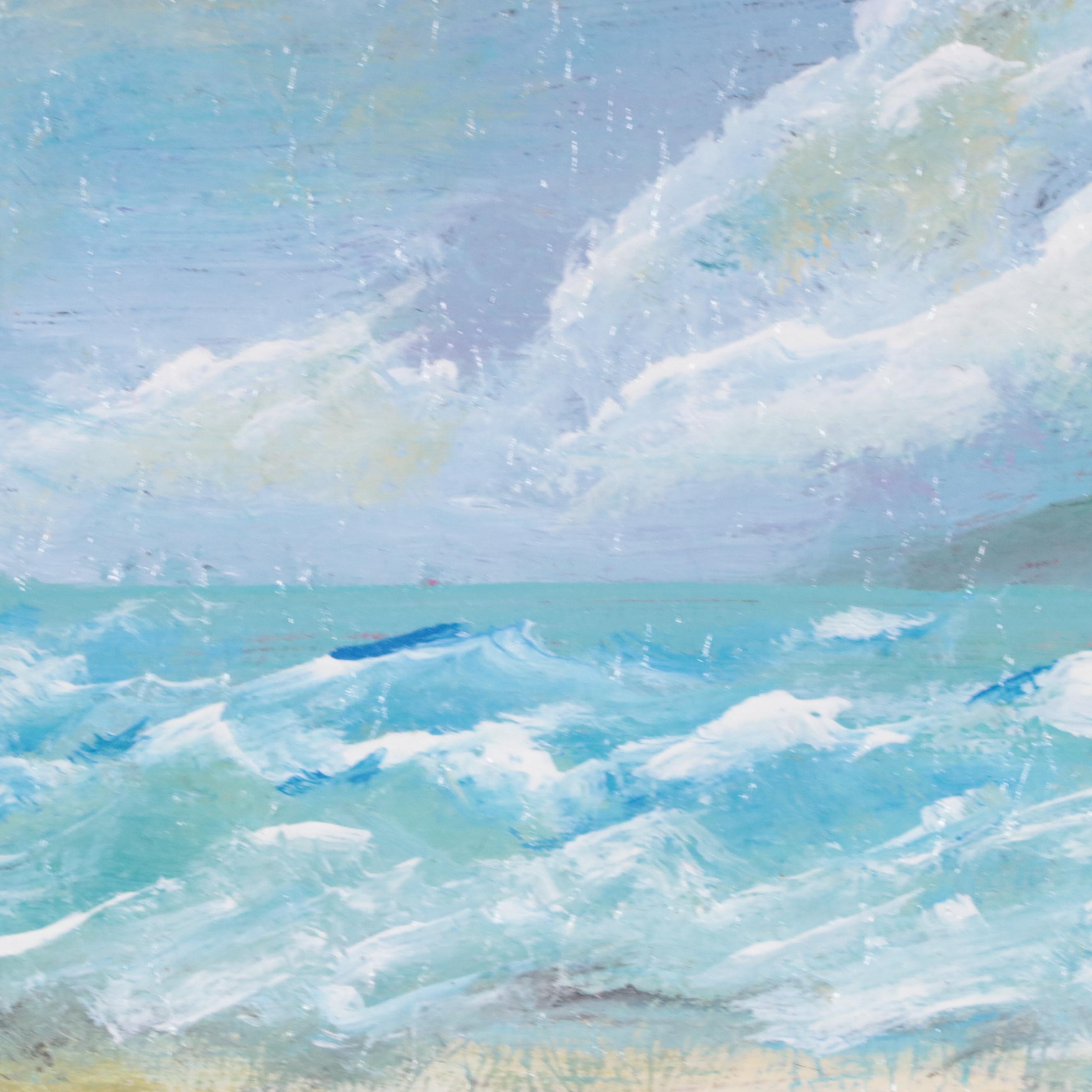 Robert Riddle Baker Seascape Acrylic Painting "Beach," 2019 | EBTH