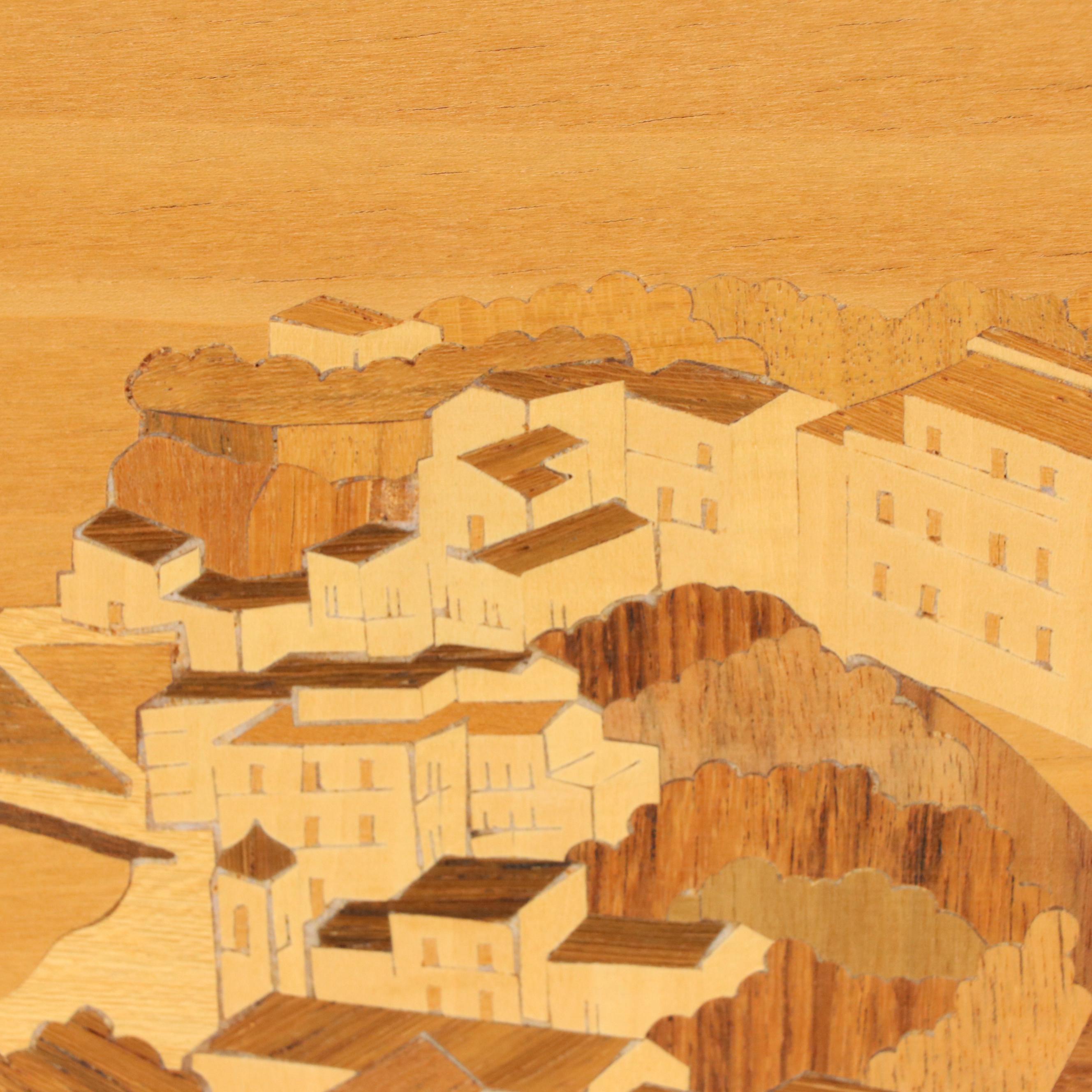 Coastal Landscape Inlay Wood Marquetry Panels | EBTH