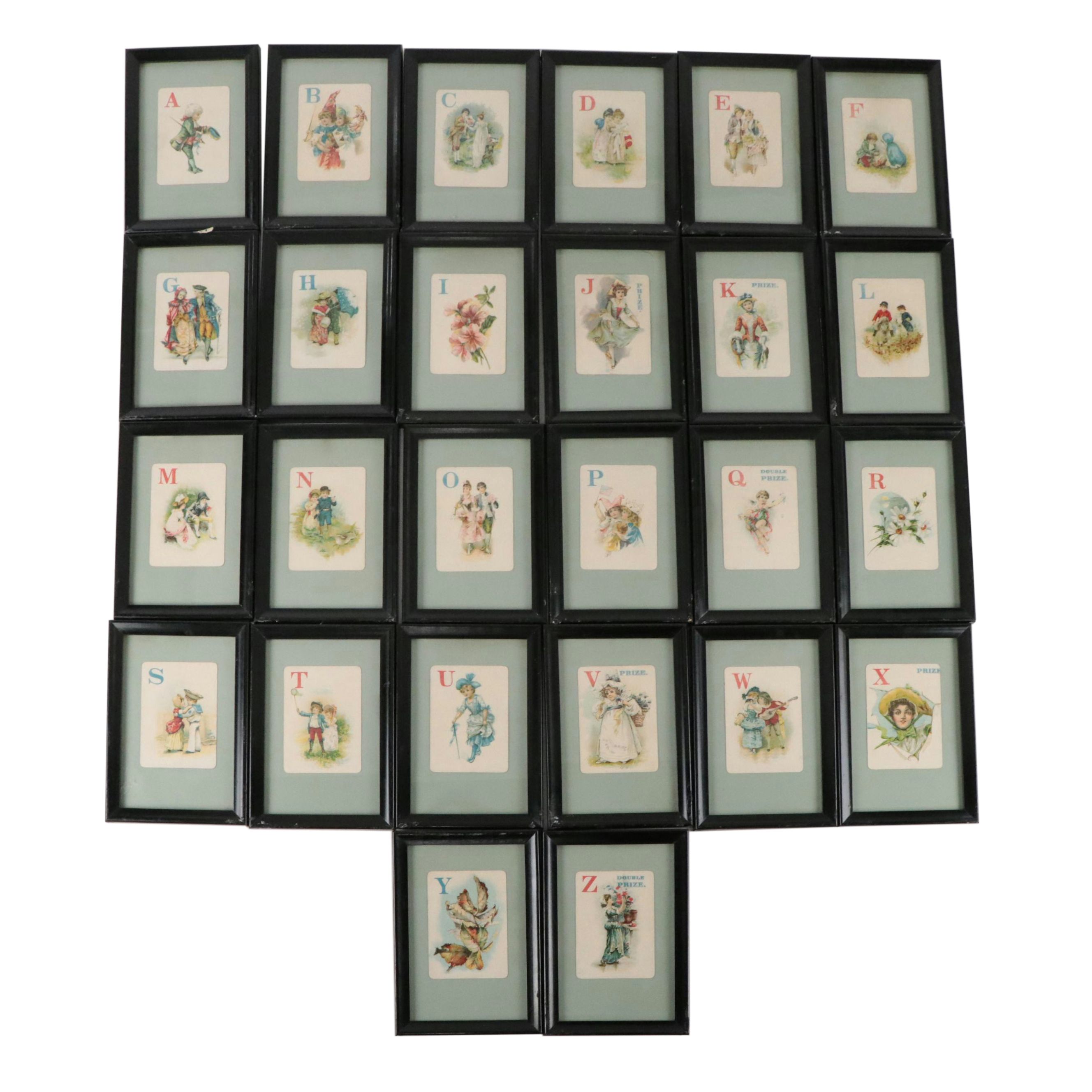 26 Alphabet Playing Cards in Frames | Everything But The House