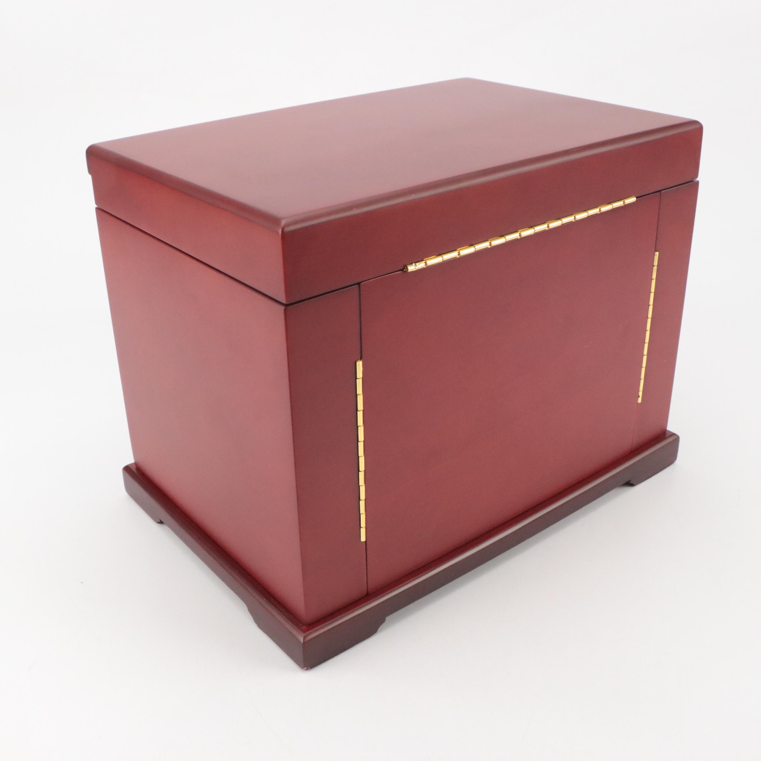 Jere Cherry Wood Finish Locking Jewelry Box | Everything But The House