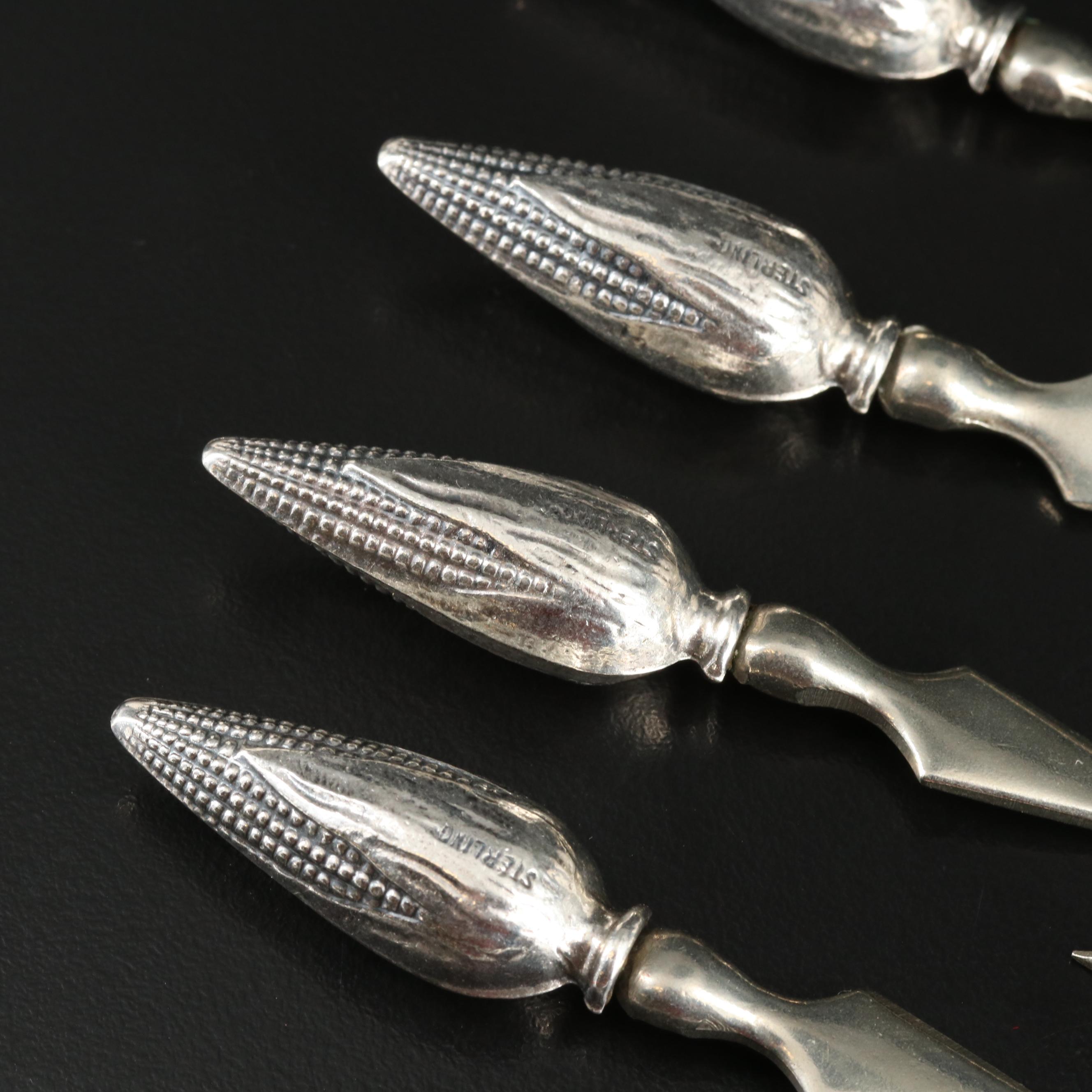 Set of Eight Sterling Silver Corn Skewers | Everything But The House