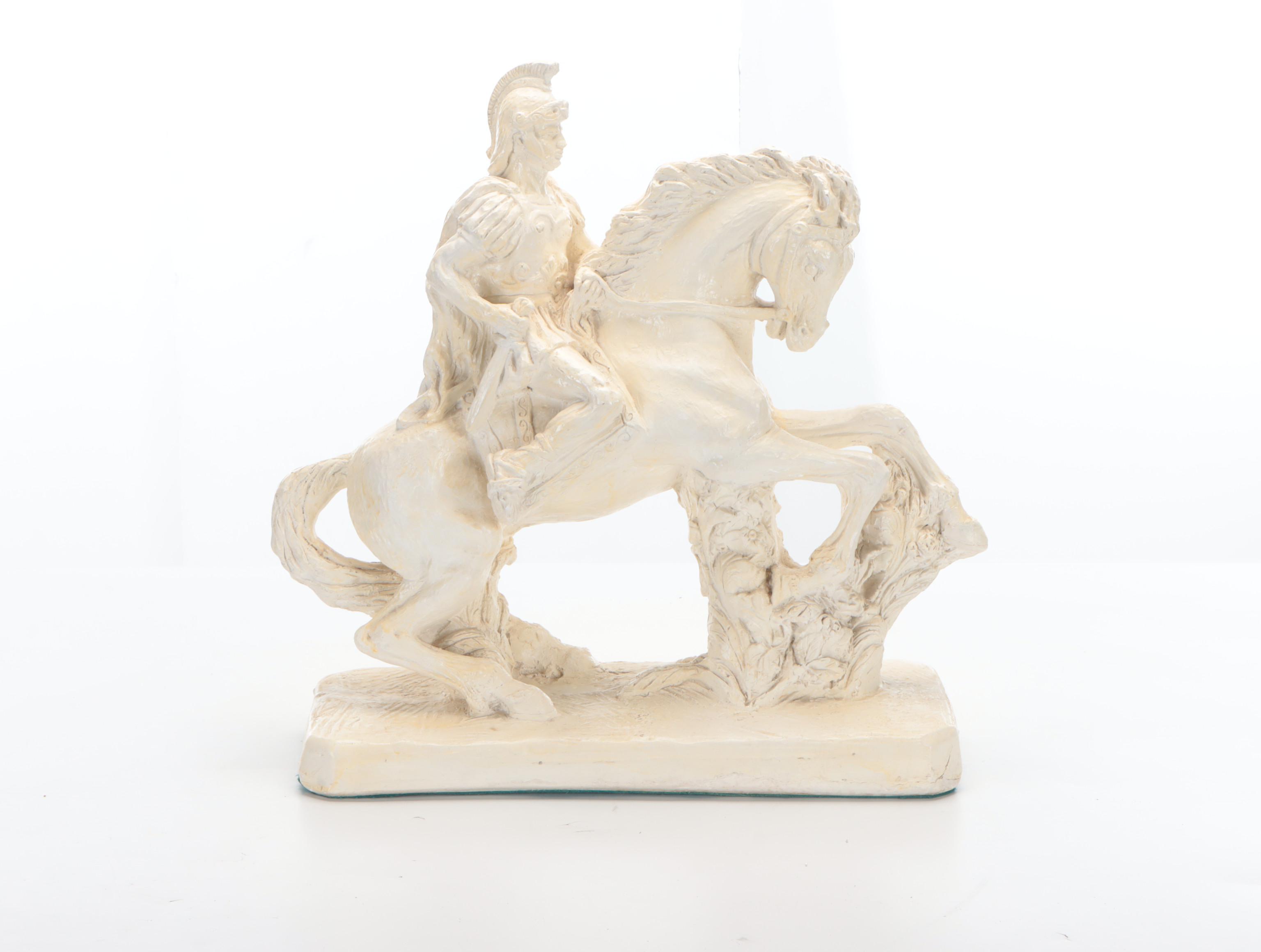 Greco-Roman Style Glazed Ceramic Statue | Everything But The House