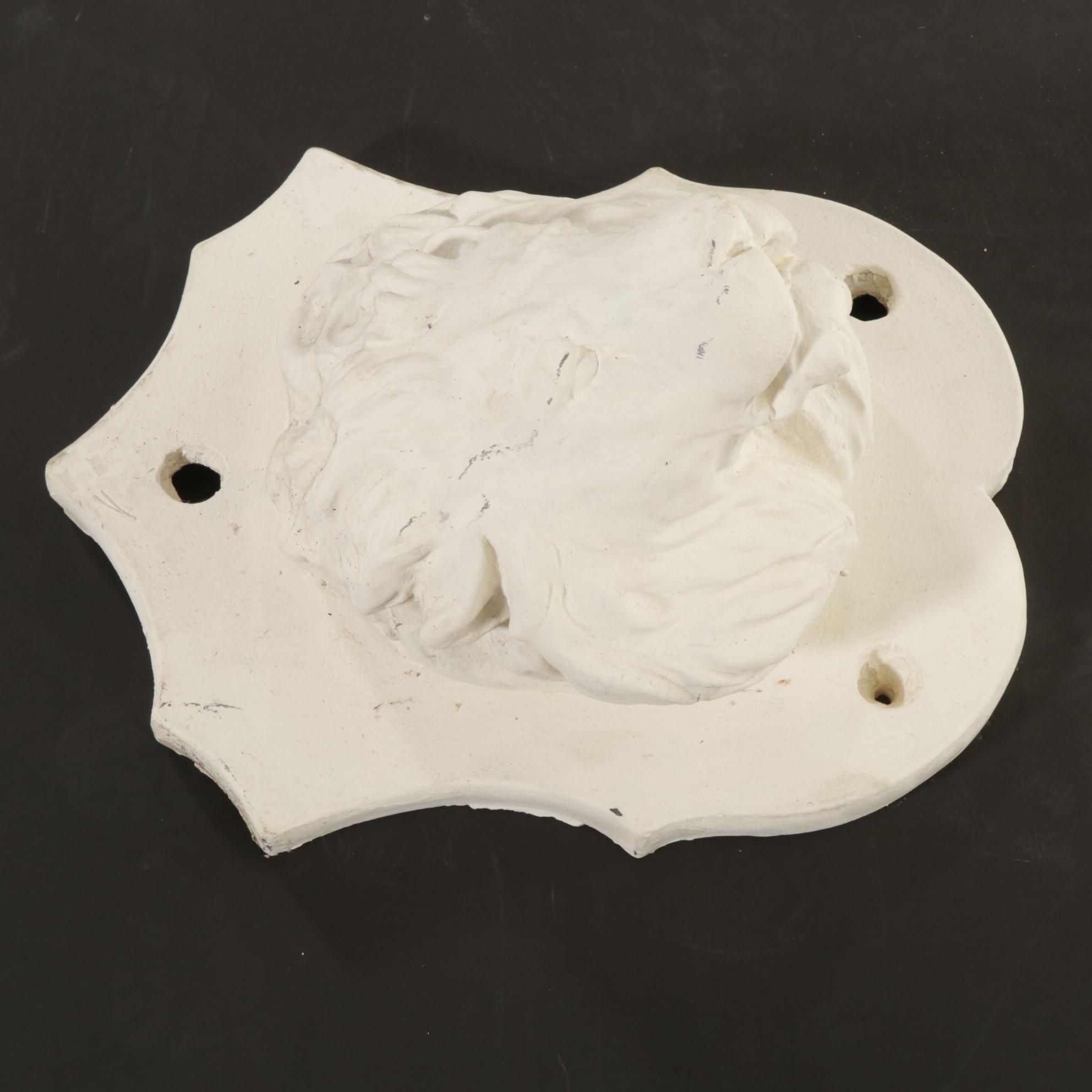 Plaster Lion Head Wall Mount | Everything But The House