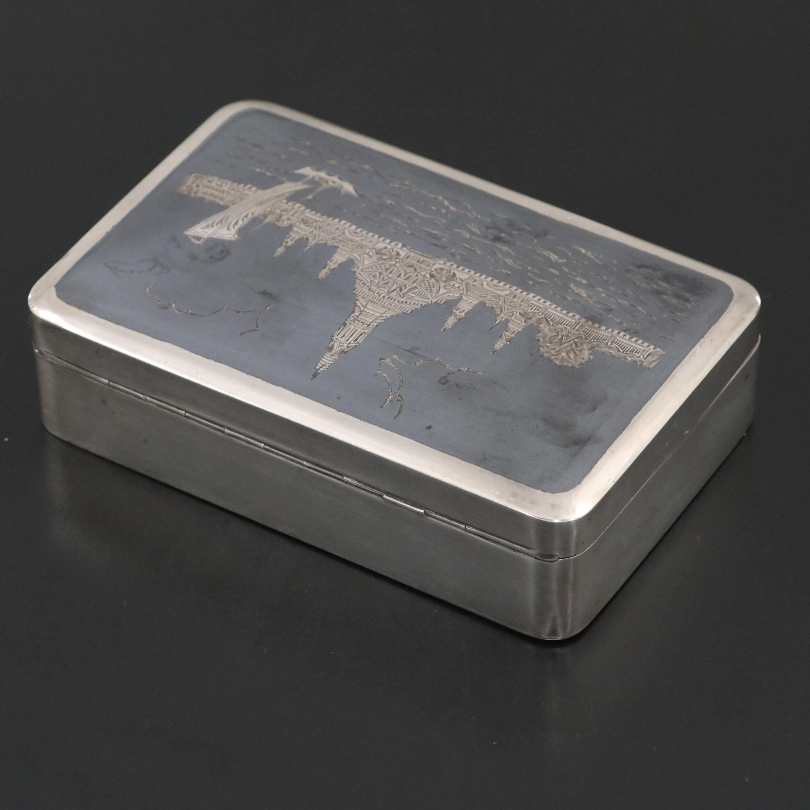 Thai Sterling Silver Engraved Cigar Box | Everything But The House
