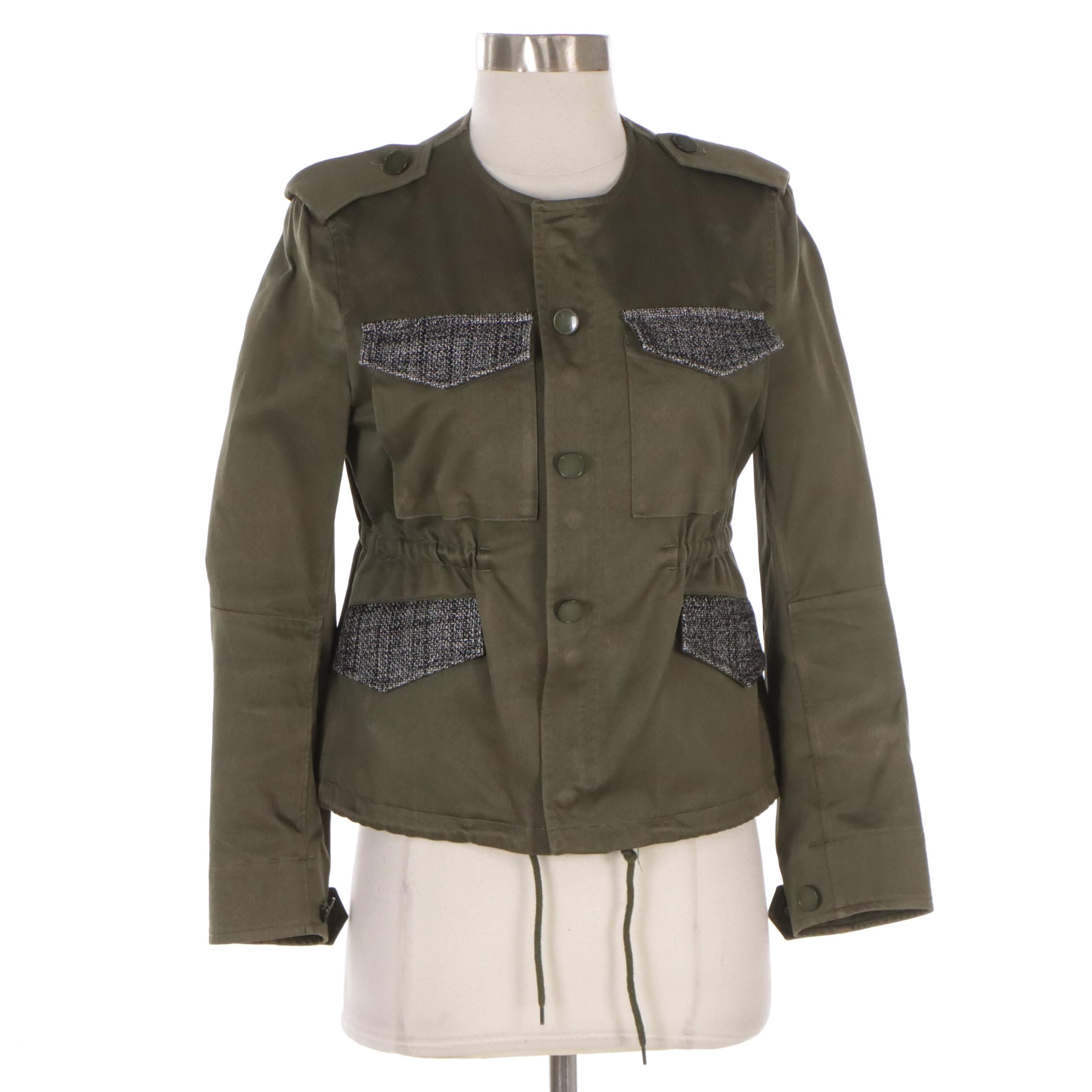Golden Goose Army Green Cotton Utility Jacket | Everything But The House