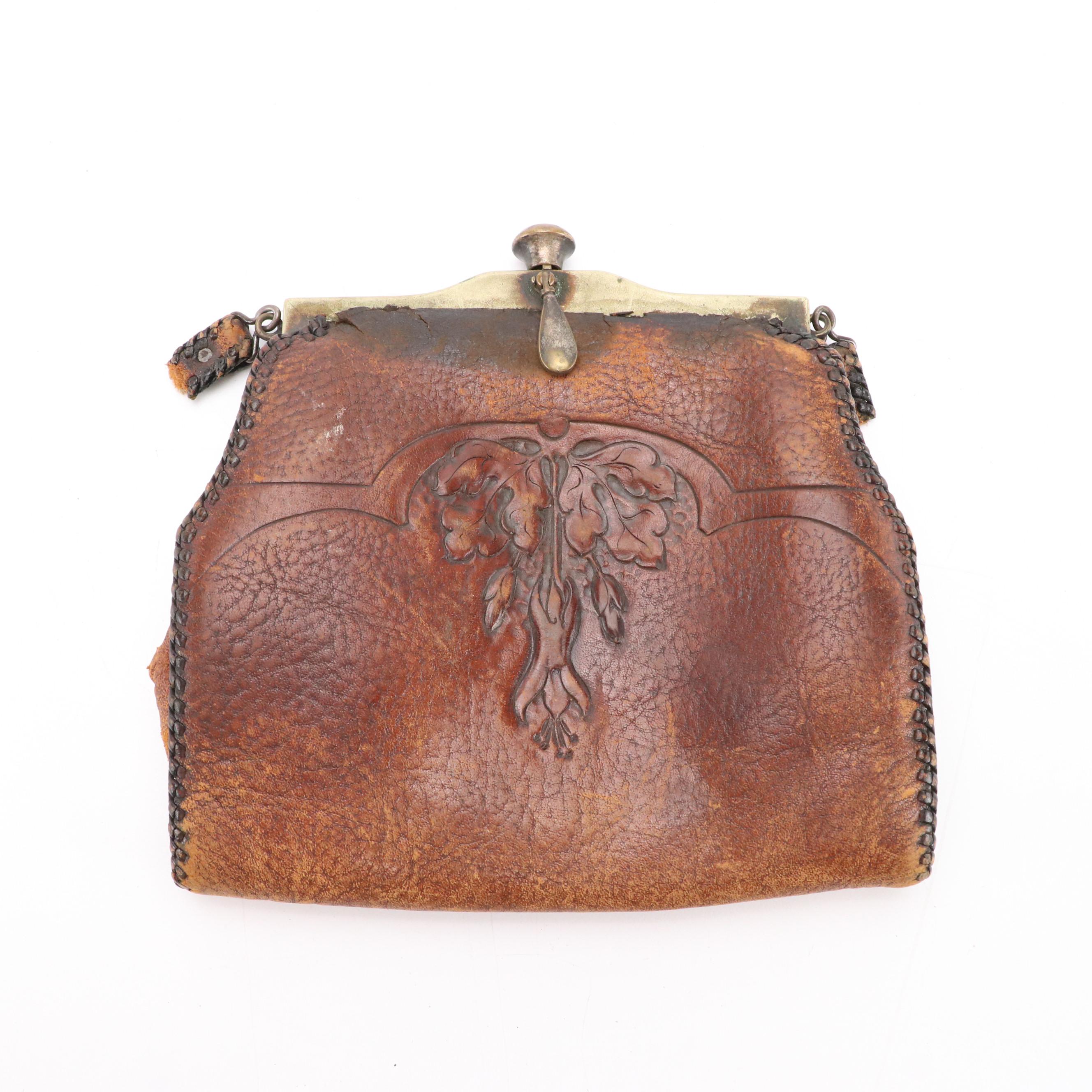 Brighton Leather Crossbody Frame Clutches, Other Tooled Leather Frame ...
