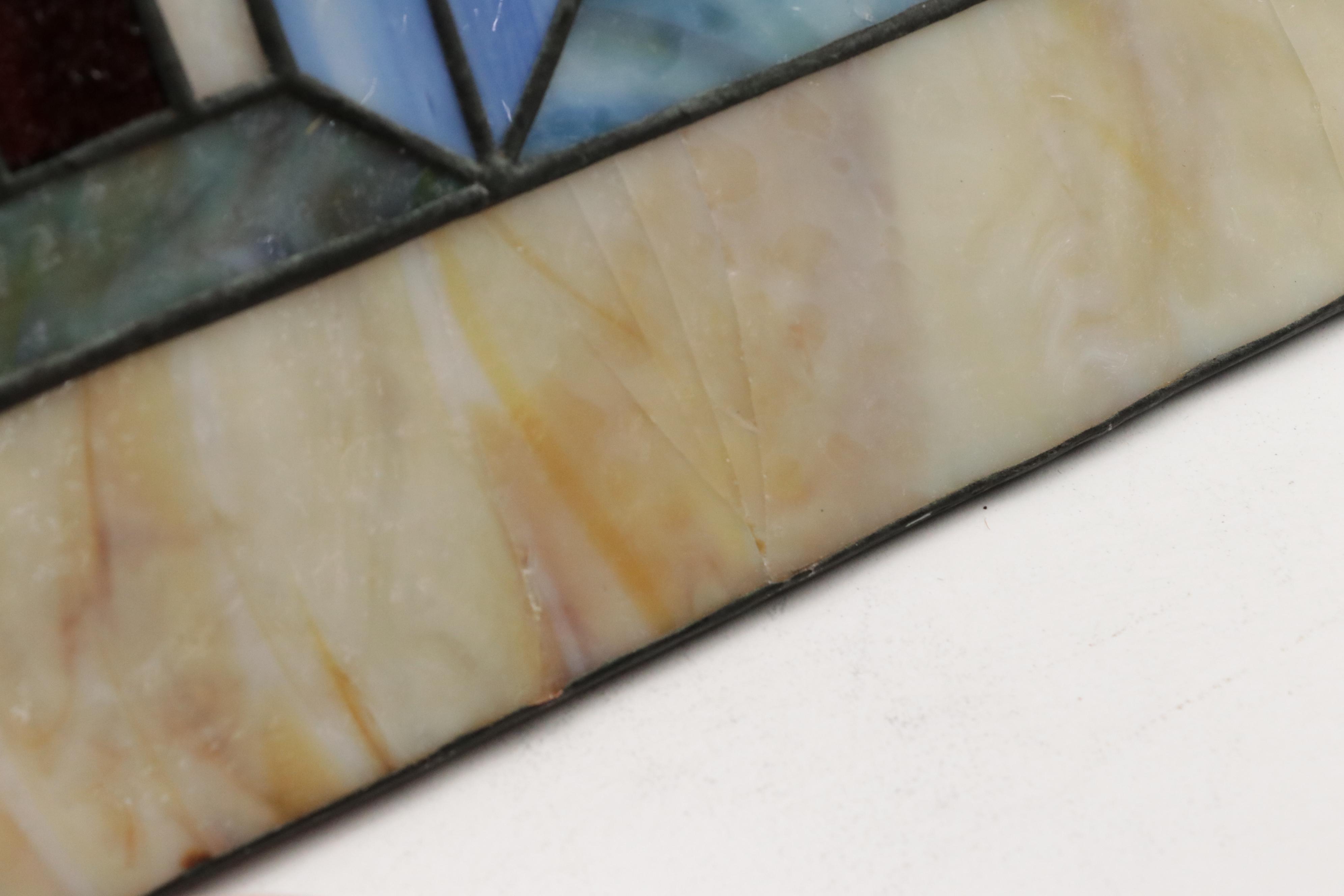 Thomas Pacconi Classics Arts & Crafts Style Slag Glass Table Lamp ...