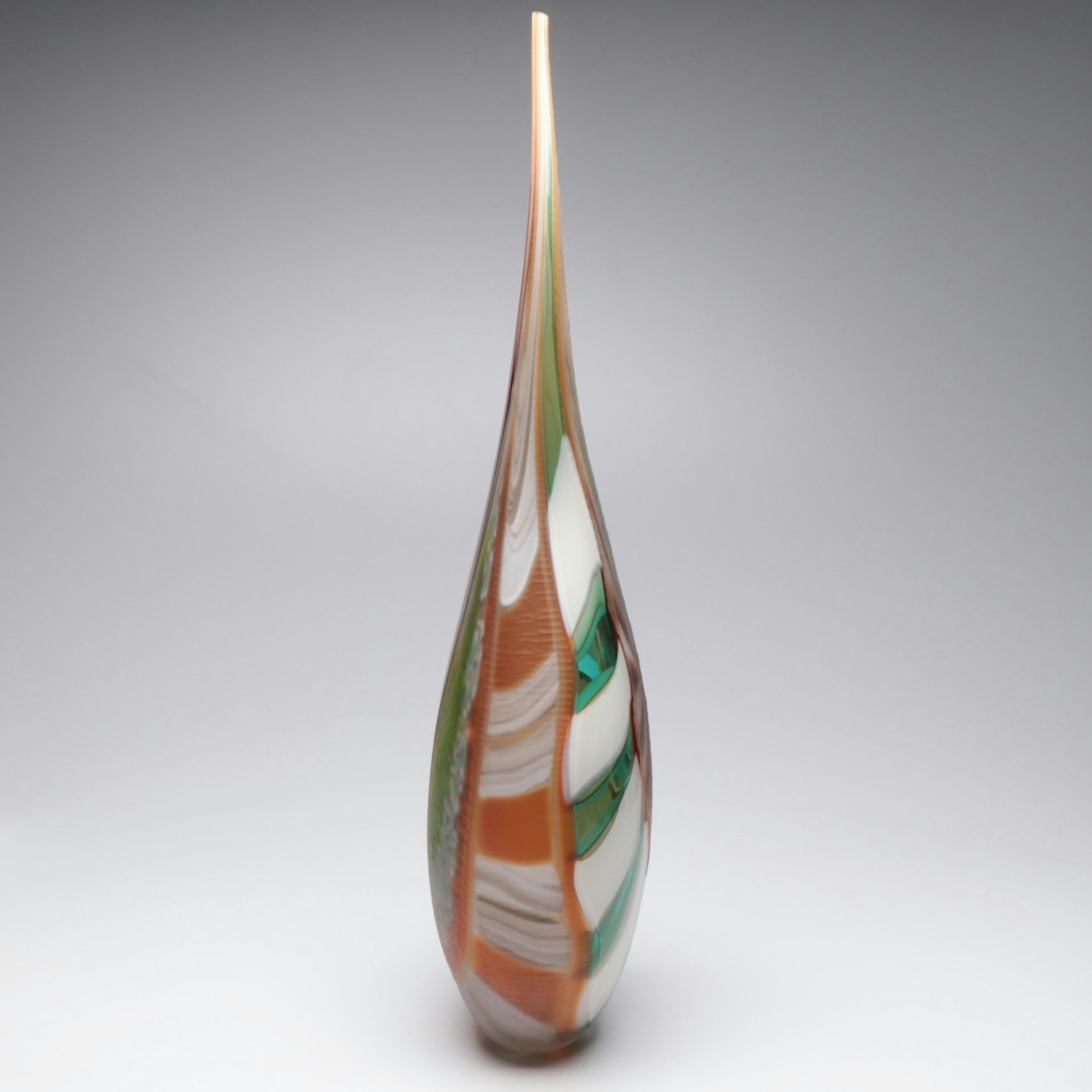 Afro Celotto Handblown Cane Worked And Battuto Murano Art Glass Vessel 2010 Everything But