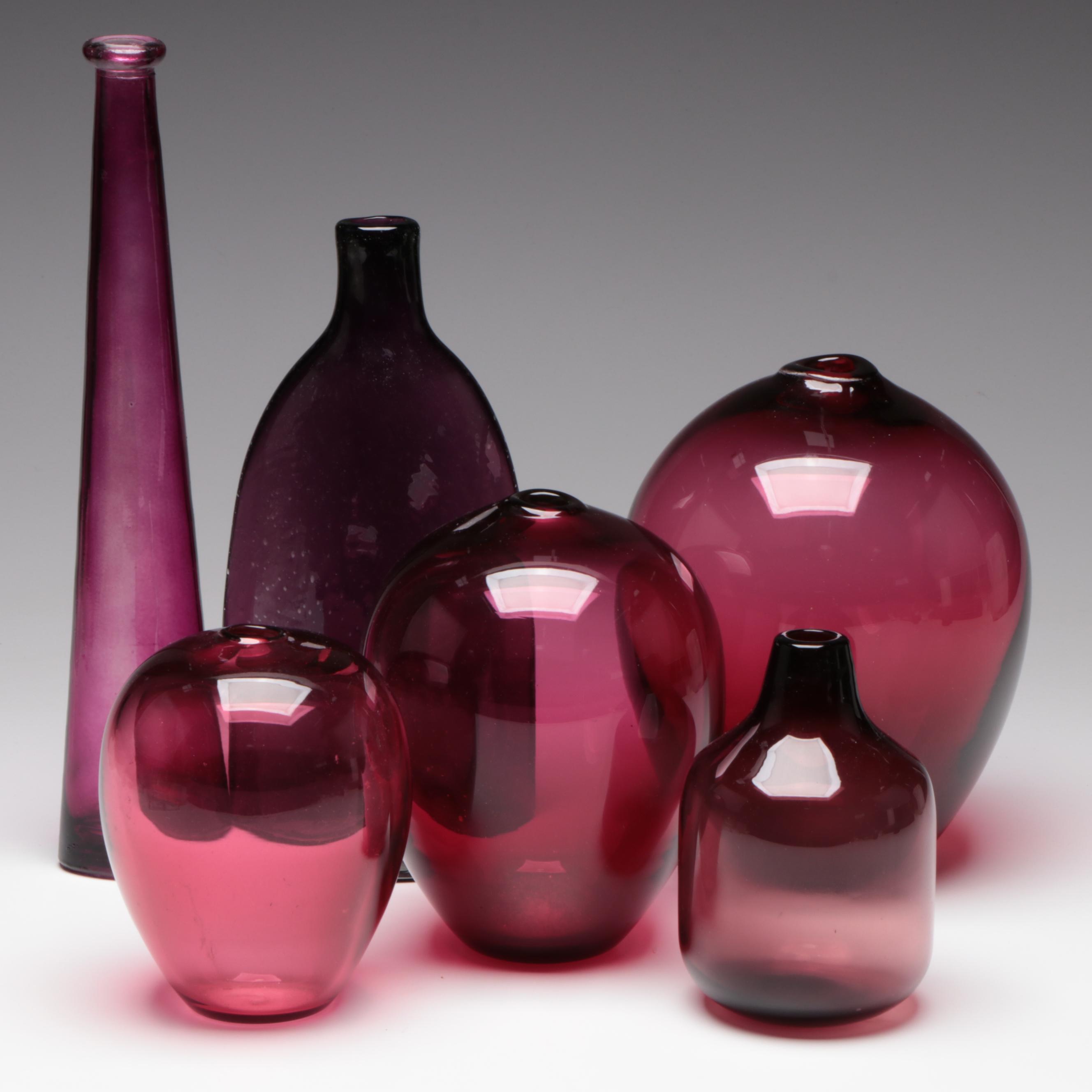 Amethyst and Ruby Glass Vases | Everything But The House