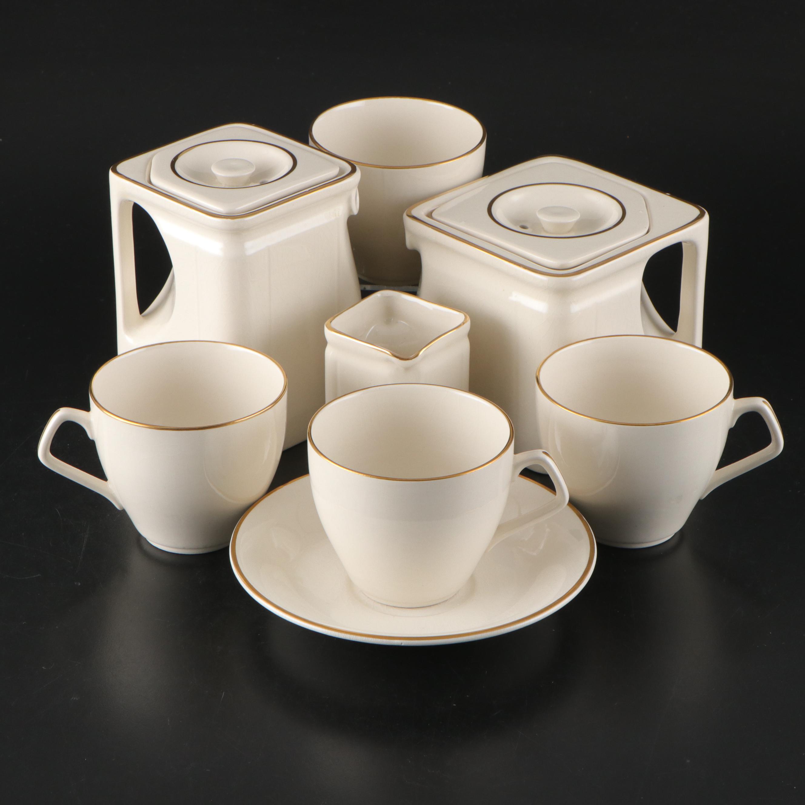 Crown Devon English Art Deco Style Tea and Coffee Set, Mid-20th Century ...