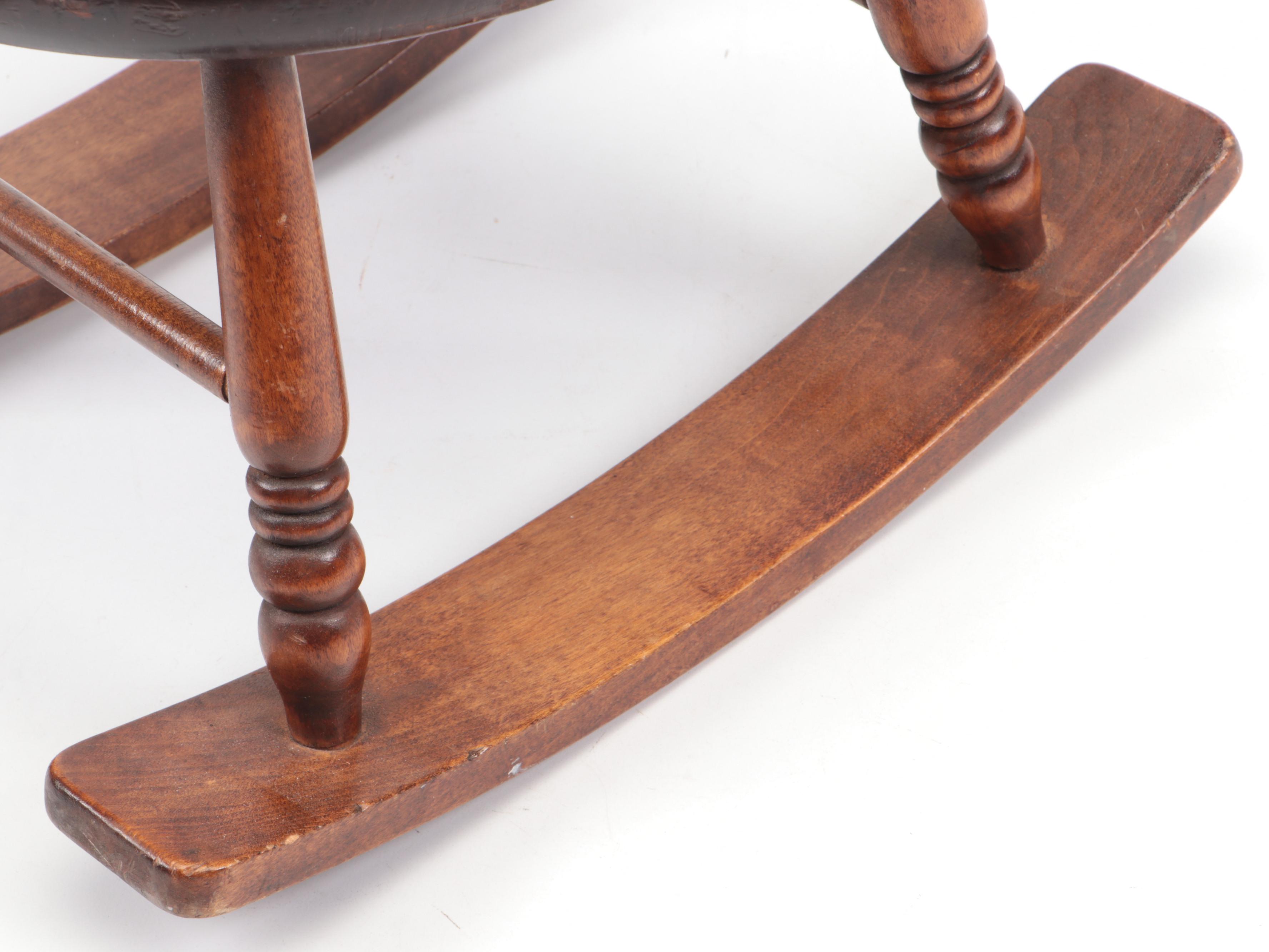 Colonial Style Oak Rocking Footstool, 20th Century | Everything But The ...