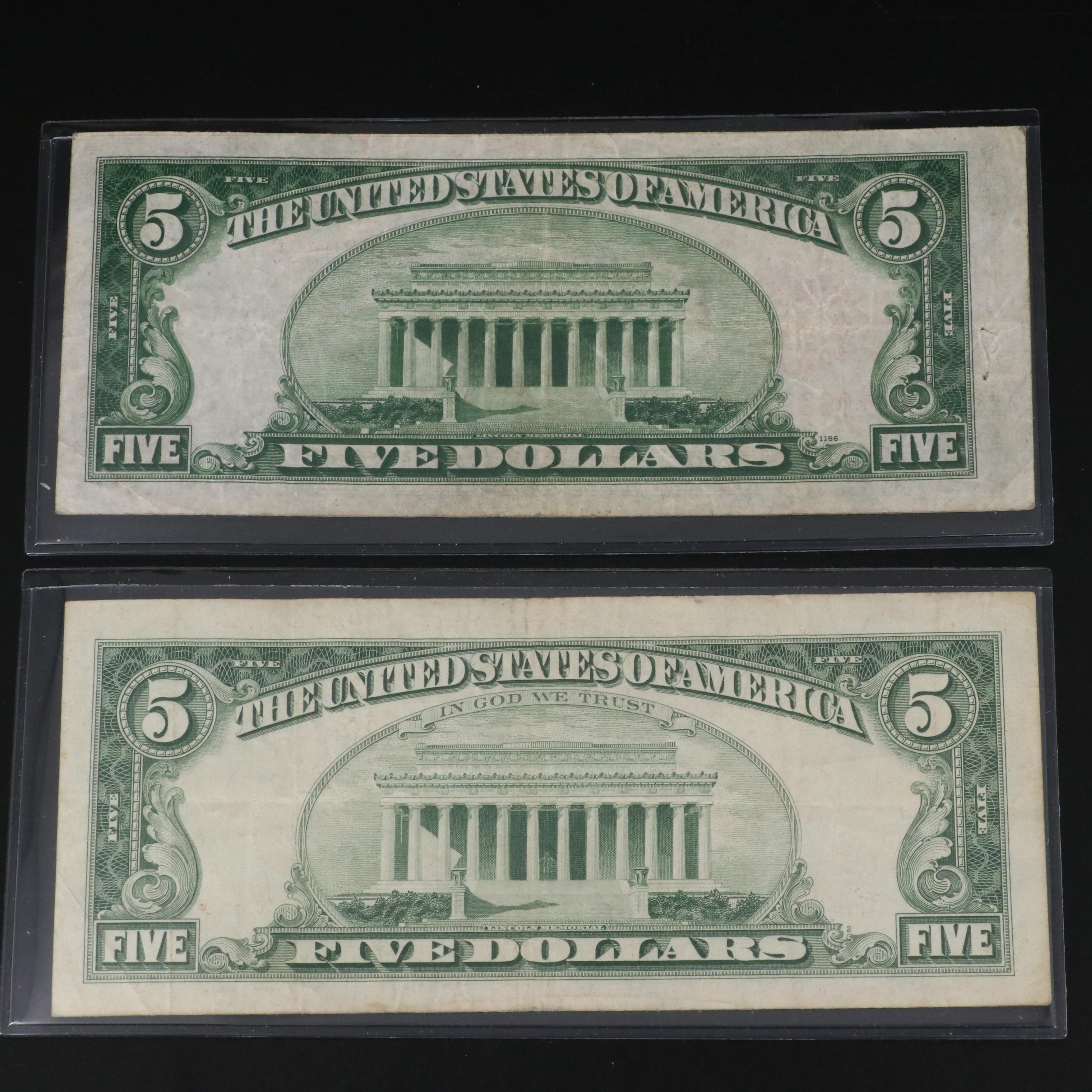 Group of Ten Different U.S. Star Notes with a 1934 Federal Reserve Star ...