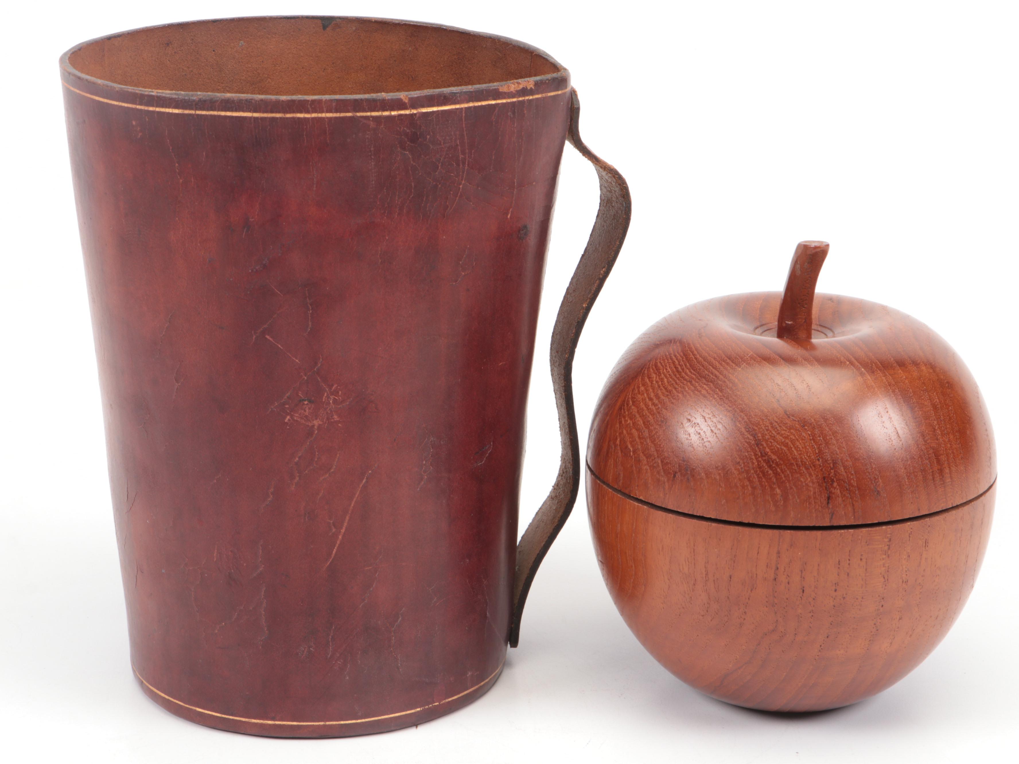 Rosenfeld Imports Leather Bucket with Treenware, Dice and More ...