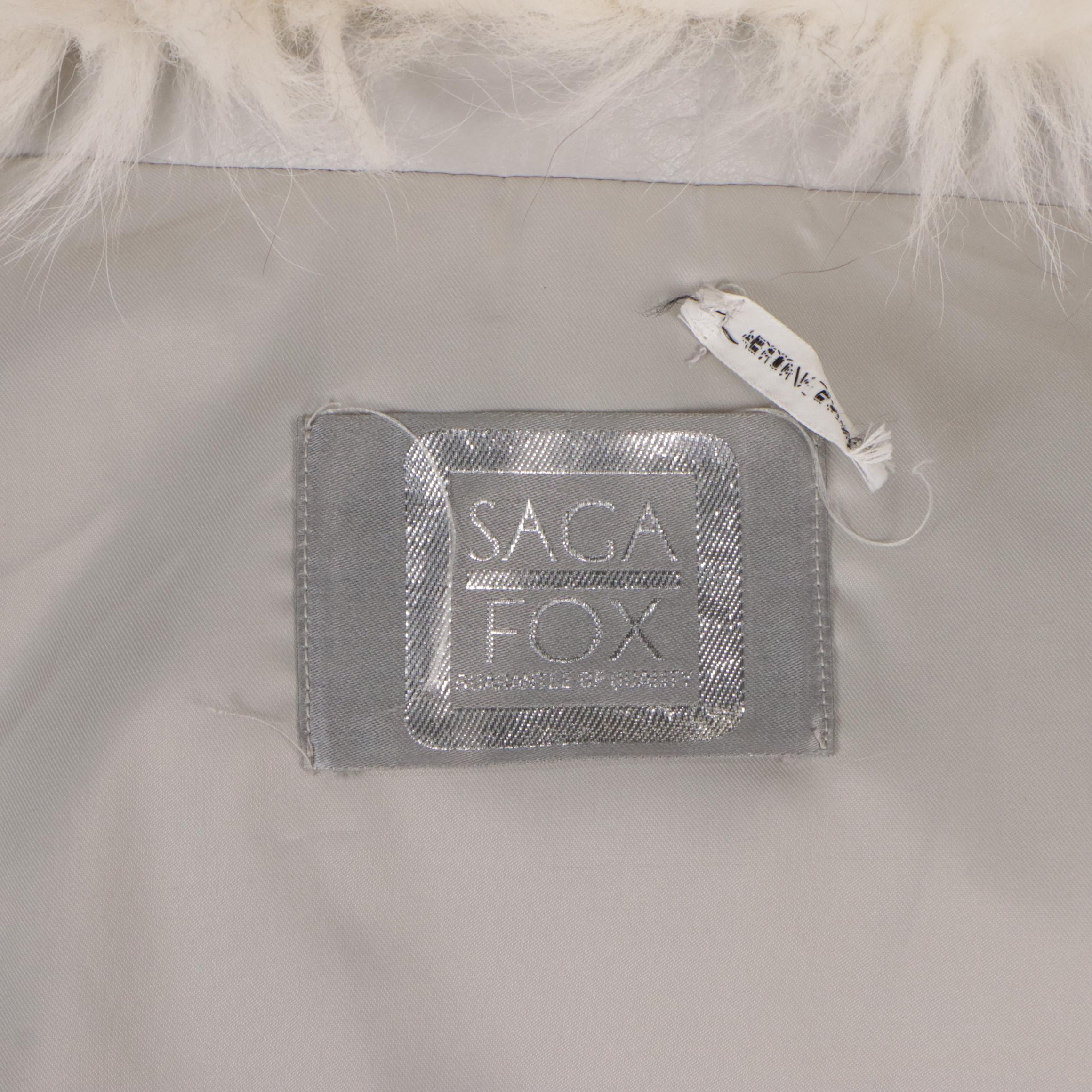 Saga Corded Blue Fox Fur Coat | Everything But The House