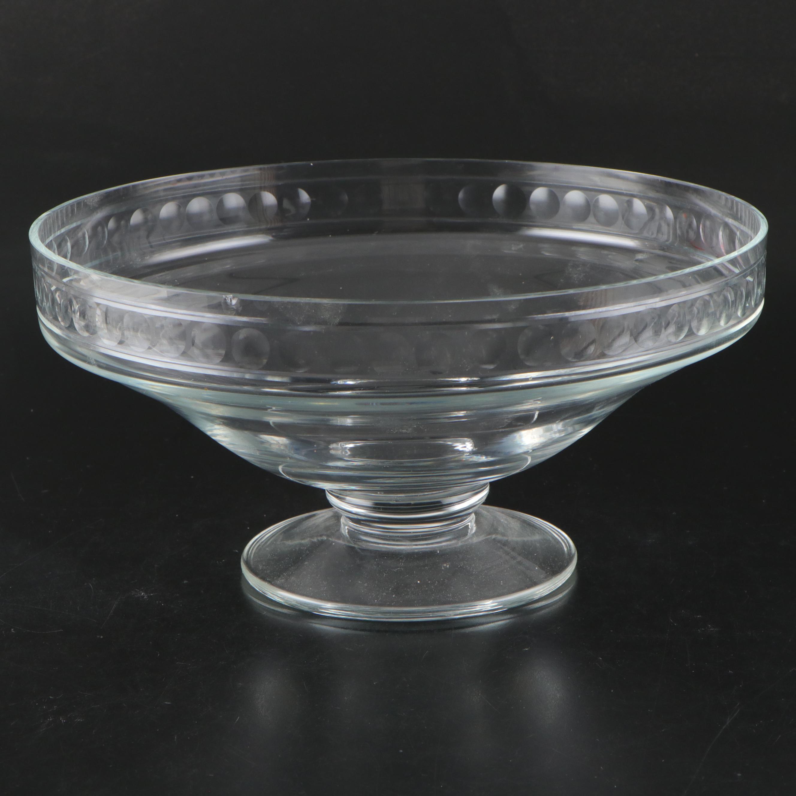 Bombay Clear Glass Compote and Nautilus Sea Shell | Everything But The ...