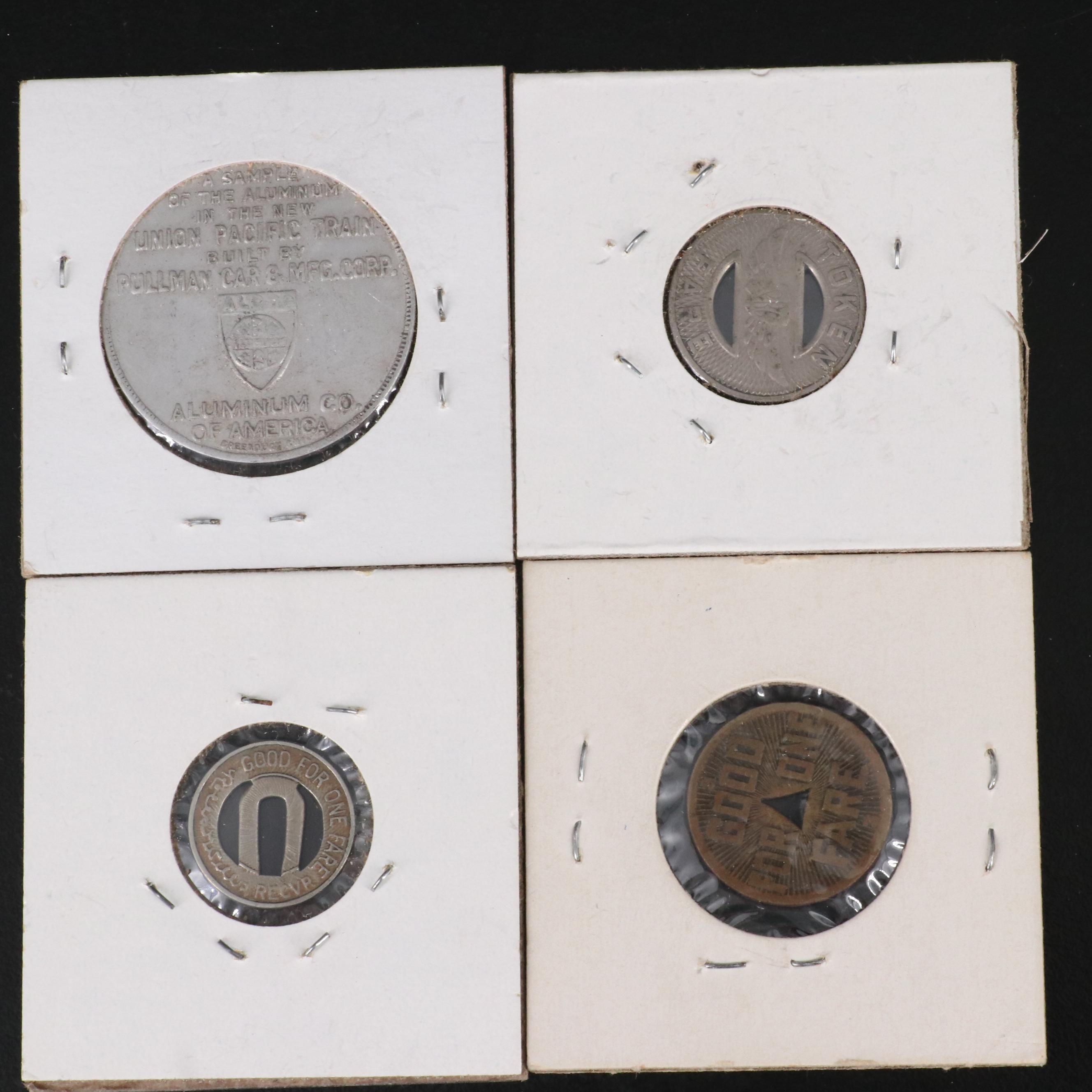 Collection of 22 United States Transit Tokens Including 2 Union Pacific ...