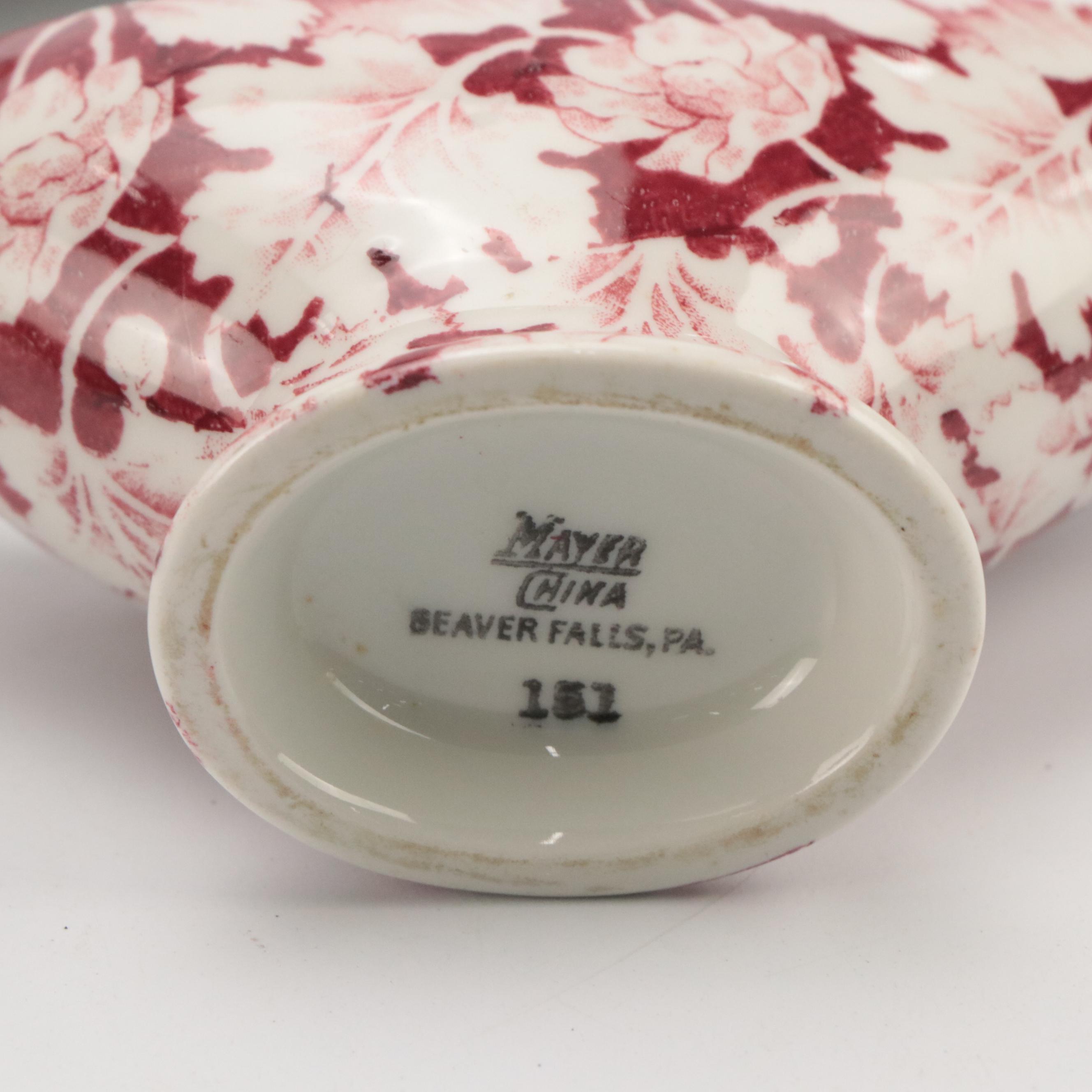 Mayer China "Arbor" Dinnerware and Serving Pieces, Mid to Late 20th ...