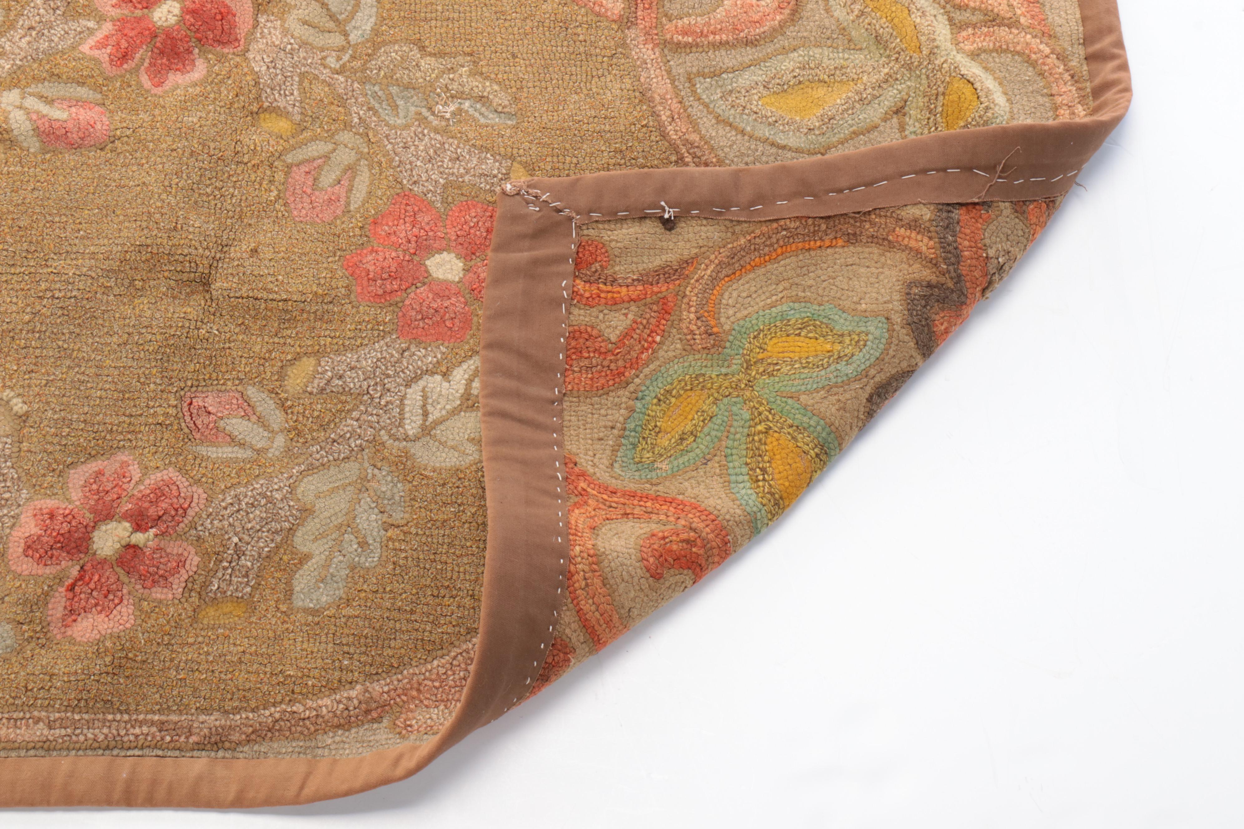 2'7 x 4'8 Handmade Hooked Accent Rug | Everything But The House