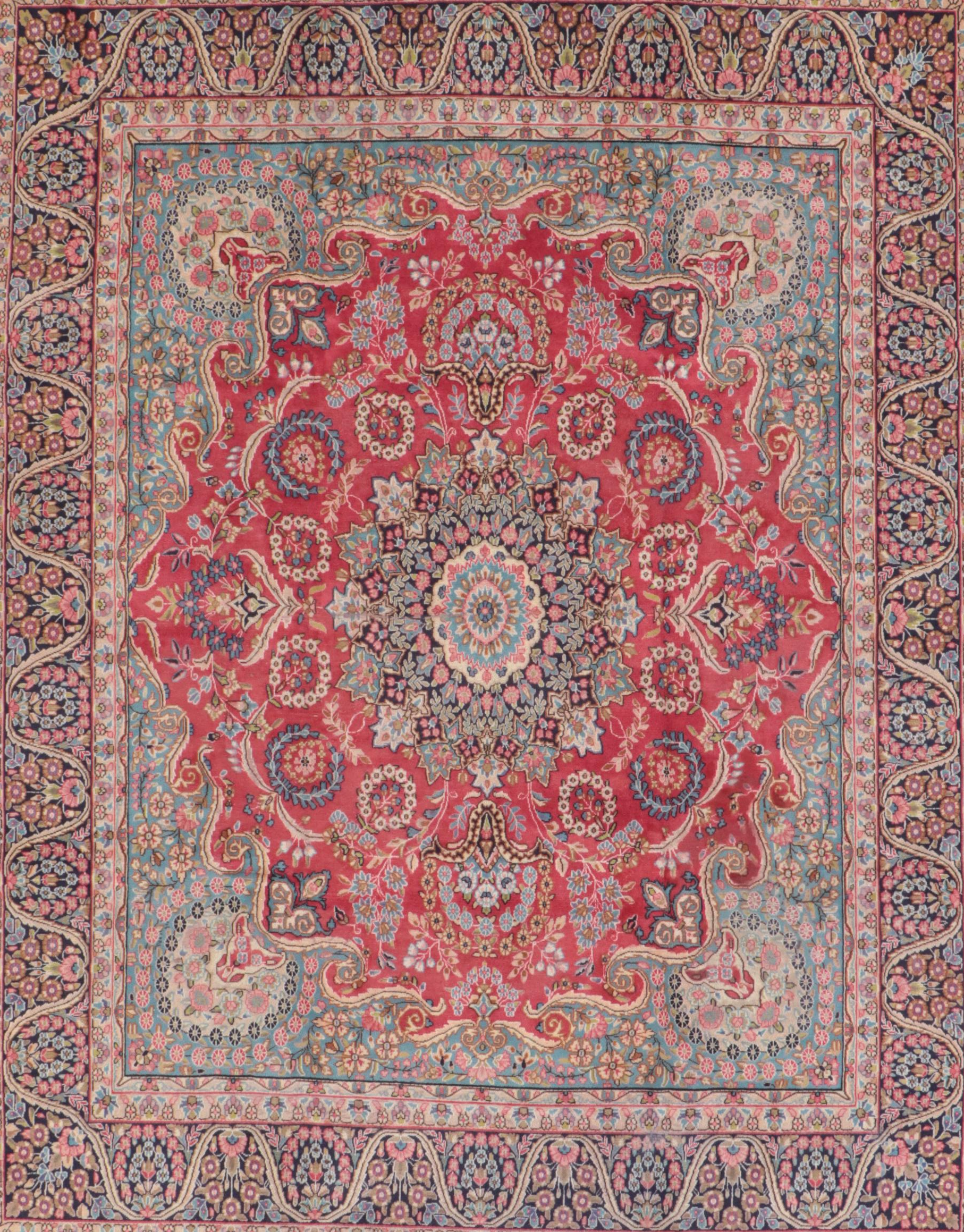 9'6 x 12'4 Hand-Knotted Persian Mashhad Room-Sized Rug | EBTH