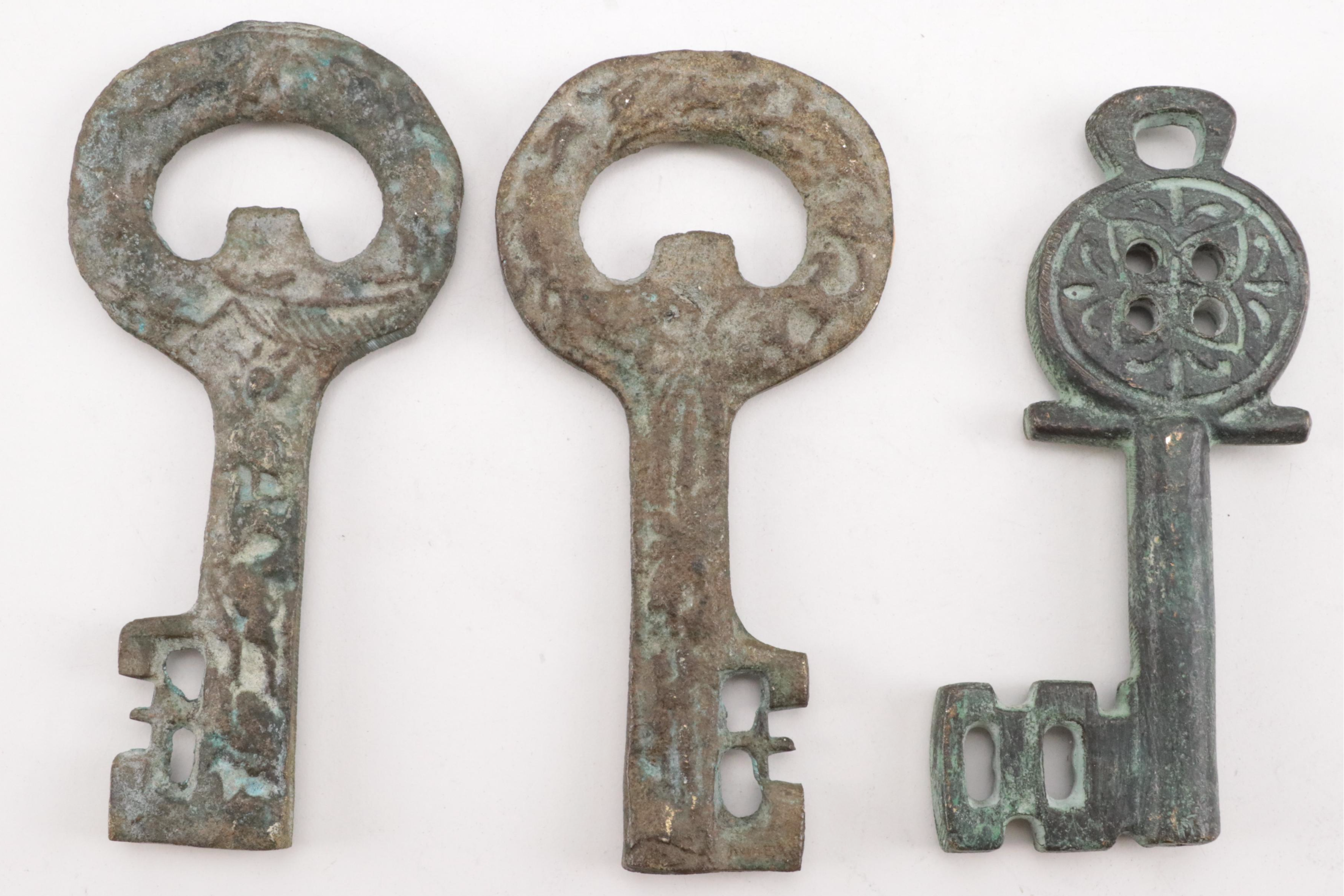 Ornate Gold Finish Metal Key Paperweights and More | Everything But The ...