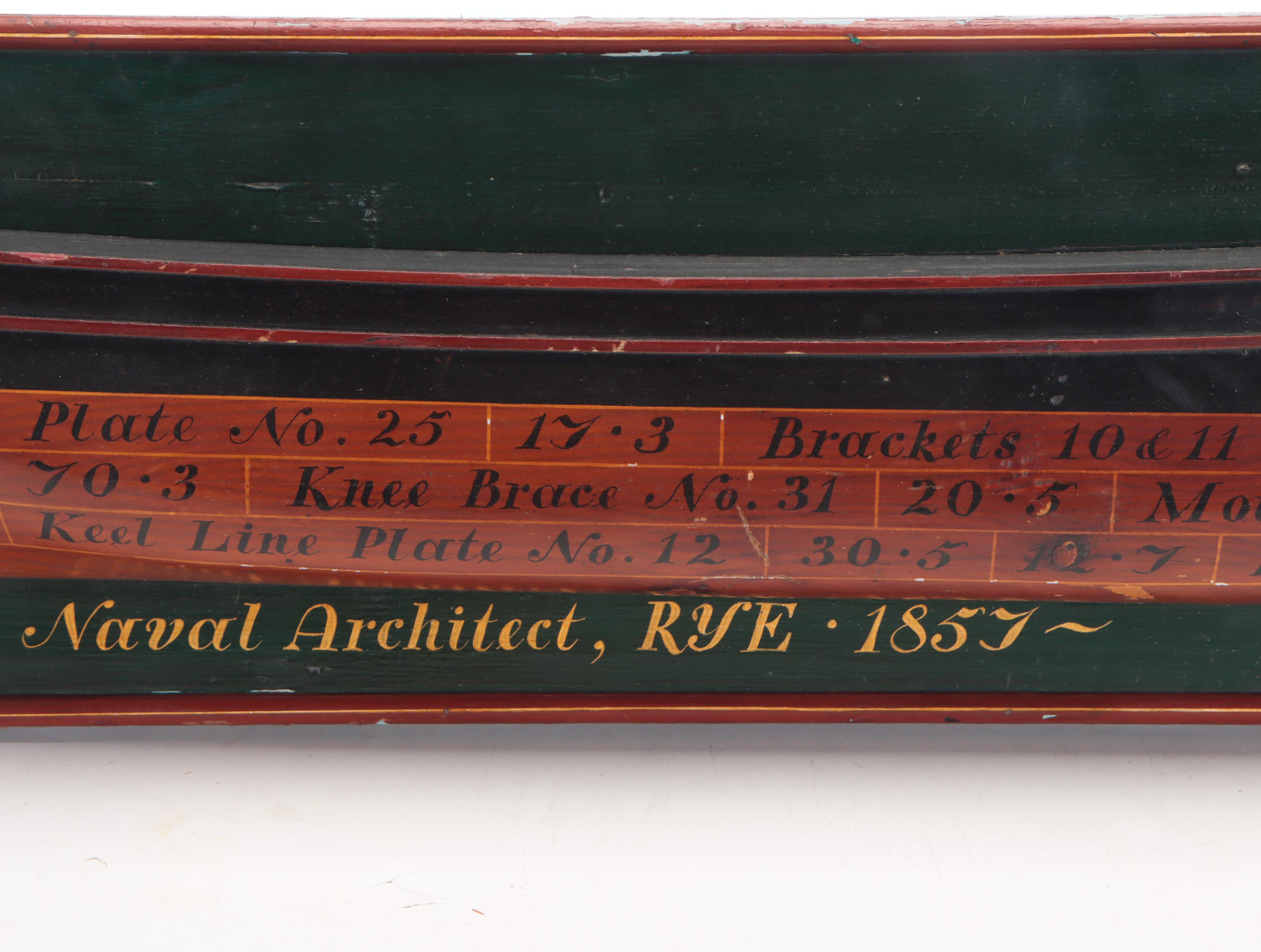 S. V. Copley Naval Architect Model Half-Hull Mount Model of Ship No. 11 ...