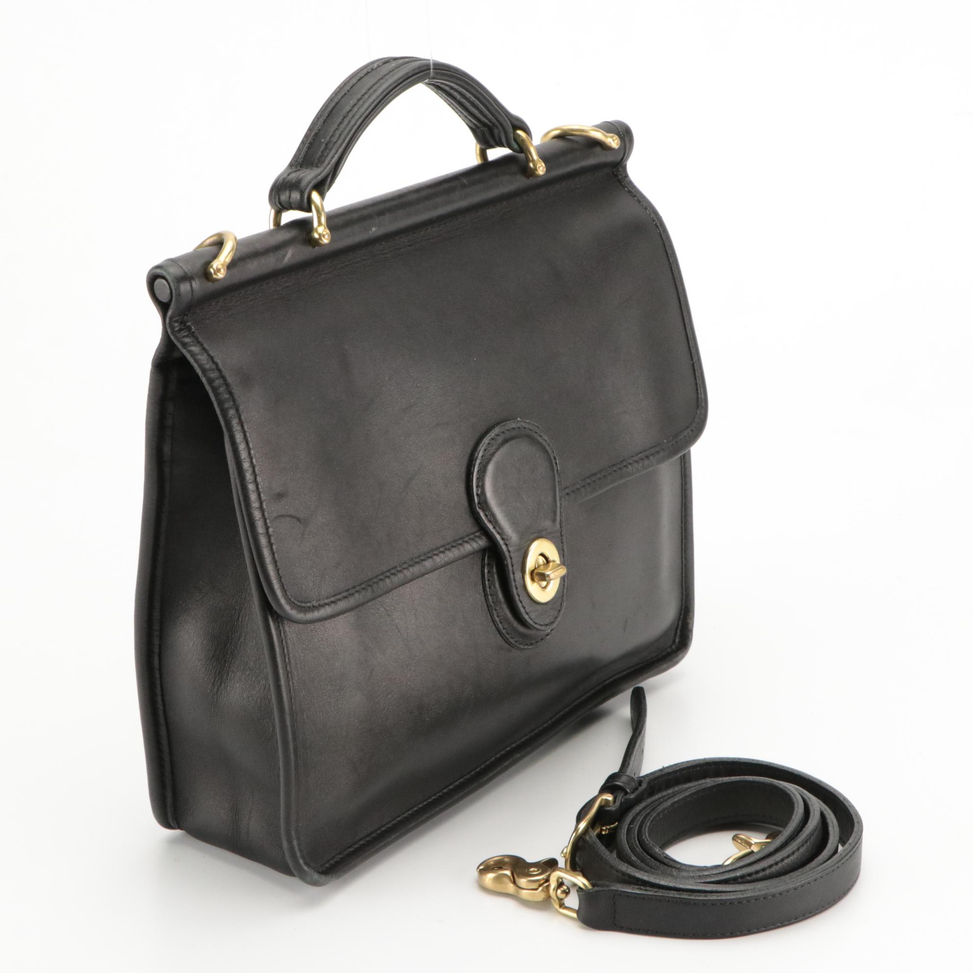 Coach Willis 9927 Top Handle Bag in Navy Blue Glove-Tanned Cowhide | EBTH