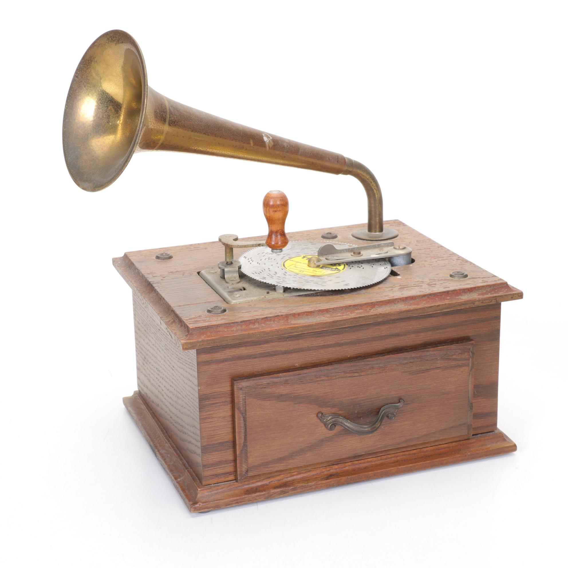 Thorens Automatic Music Box with Musical Disc Collection | EBTH