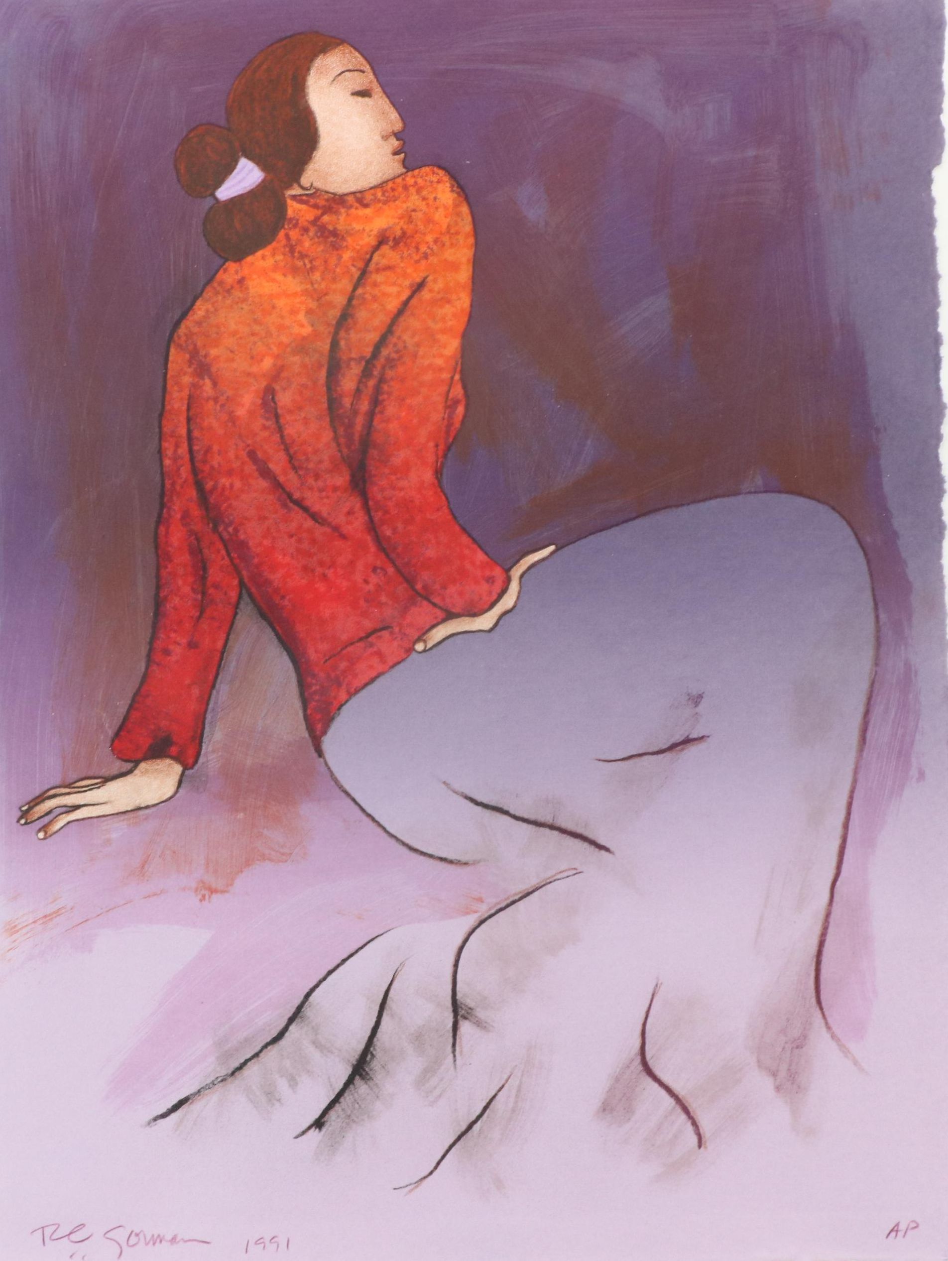 R. C. Gorman Color Lithograph "Myra," 1991 | Everything But The House